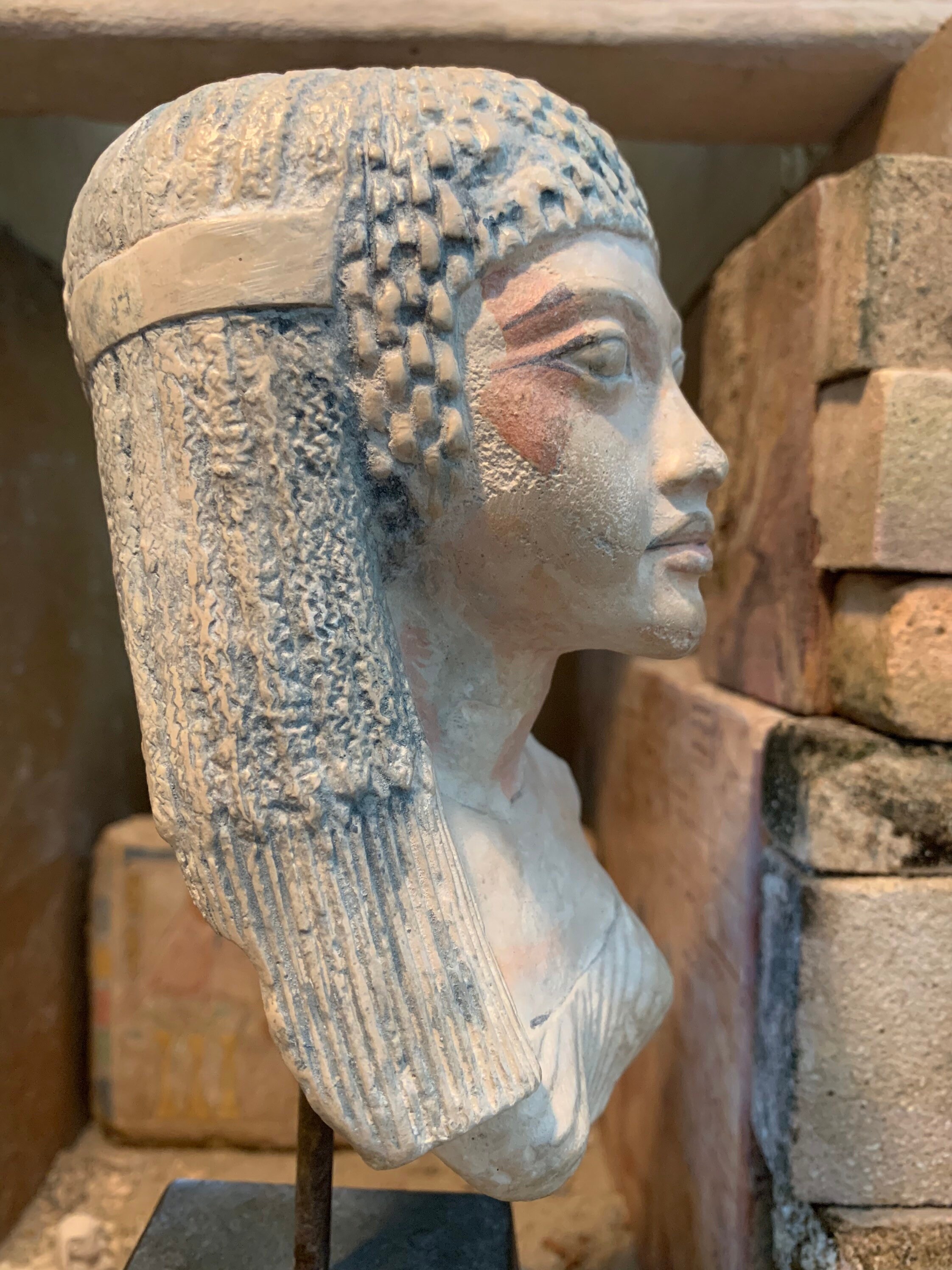 Ancient Egyptian statue Amarna princess. Daughter of Nefertiti