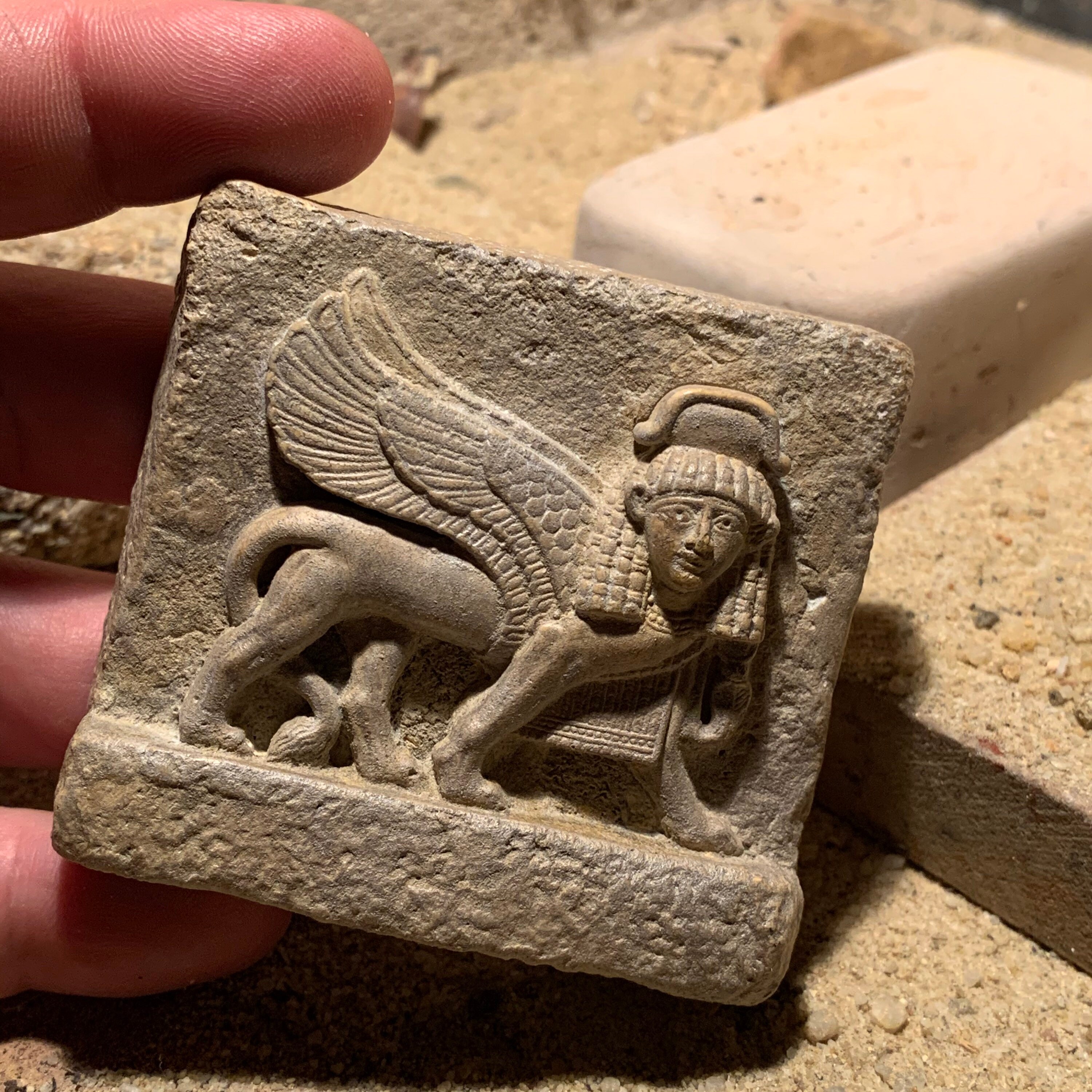 Mesopotamian-Assyrian - art - Striding sphinx of Nimrud - Egyptian ...