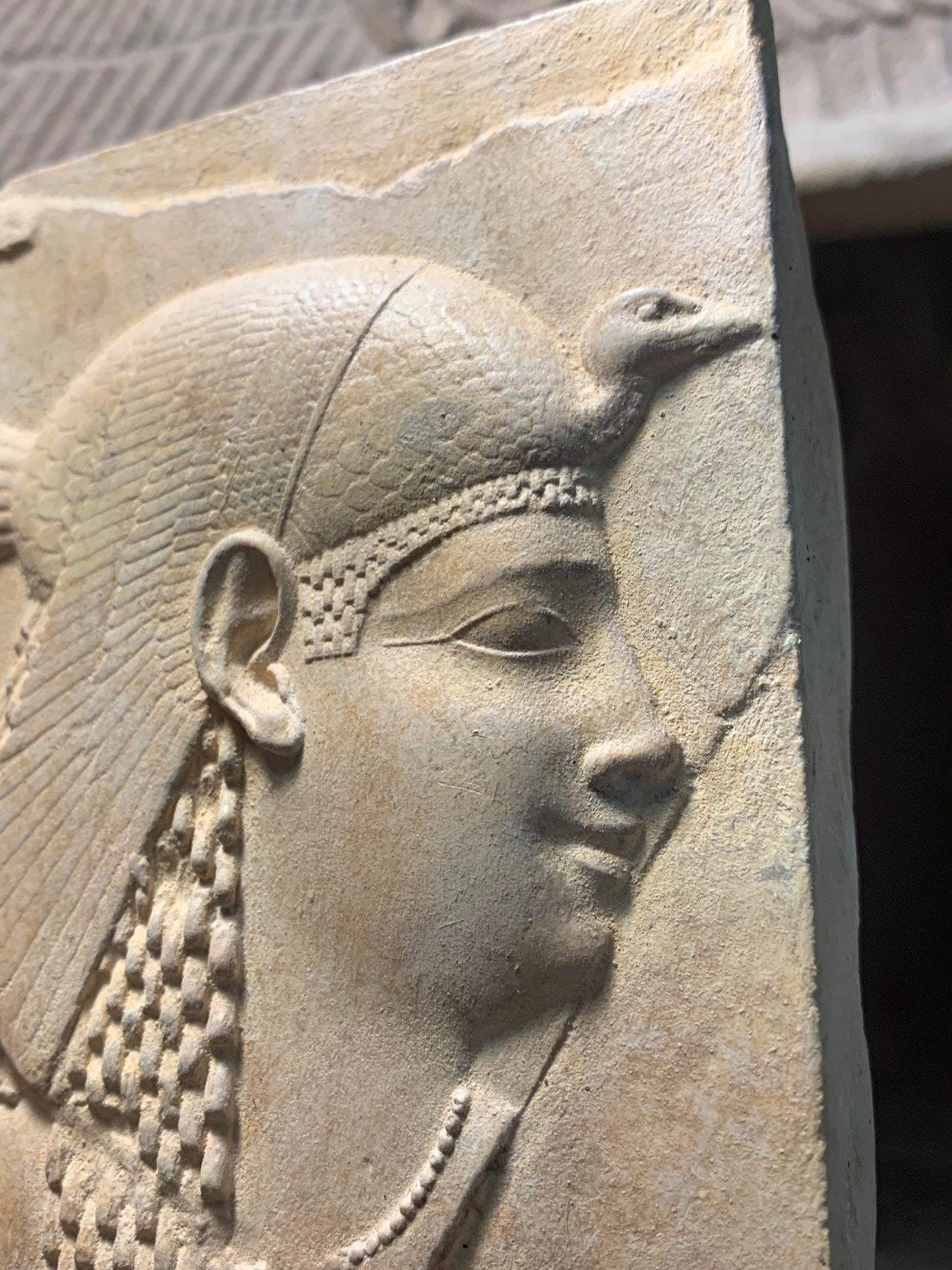 Egyptian art - Cleopatra dressed as the Goddess Isis - Relief sculpture ...