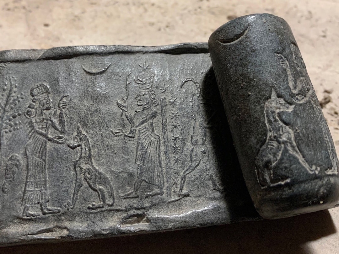 Powerful Healing Goddess Gula and Her Dog. Neo Assyrian - Etsy