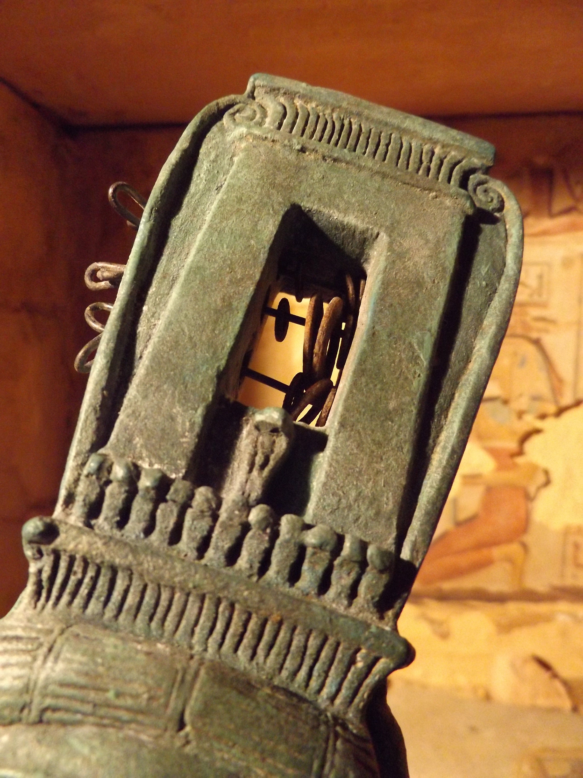 Egyptian temple rattle of Hathor the goddess of love, motherhood and music