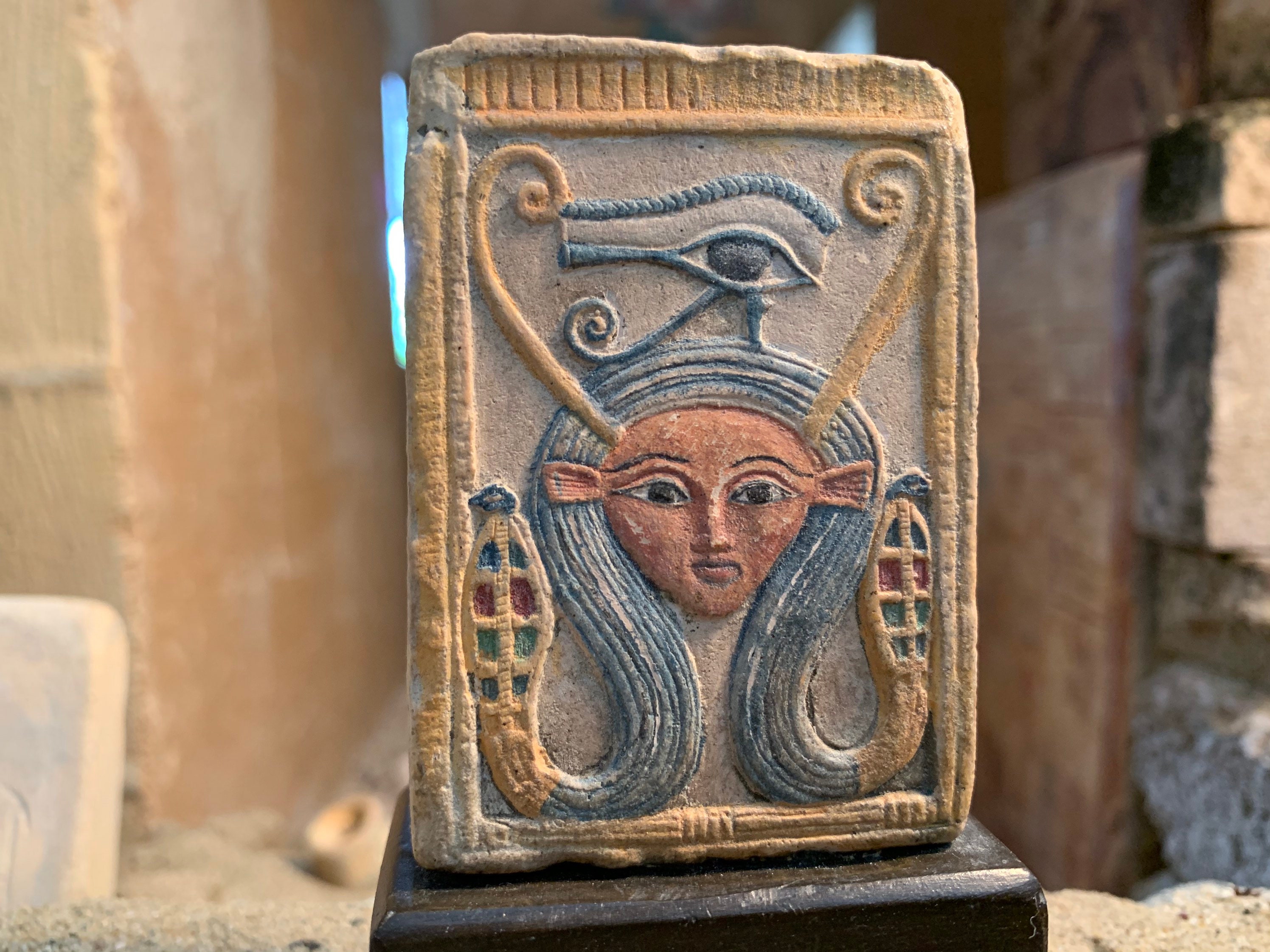 Egyptian sculpture of the goddess of love - Hathor / Het-hur A beloved ...