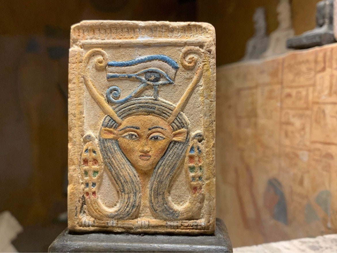 Egyptian sculpture of the goddess of love - Hathor / Het-hur A beloved ...