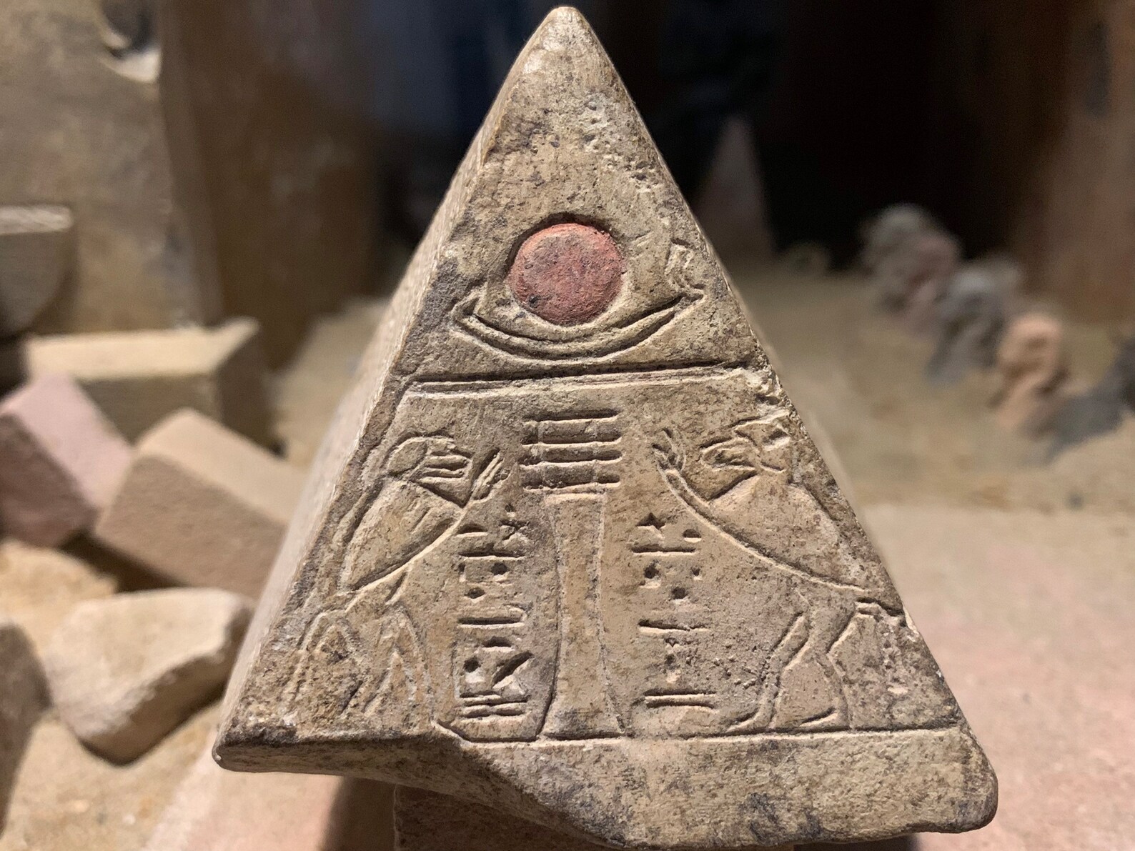 Egyptian Pyramid / Capstone Museum Replica Featuring Thoth & - Etsy