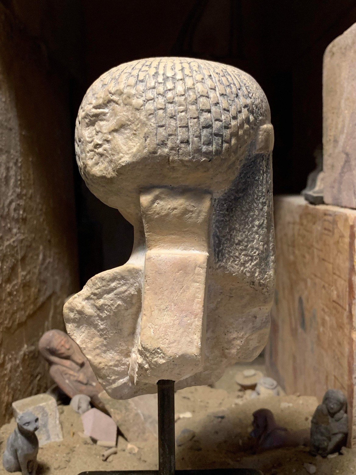 Ancient Egyptian statue Amarna princess. Daughter of Nefertiti