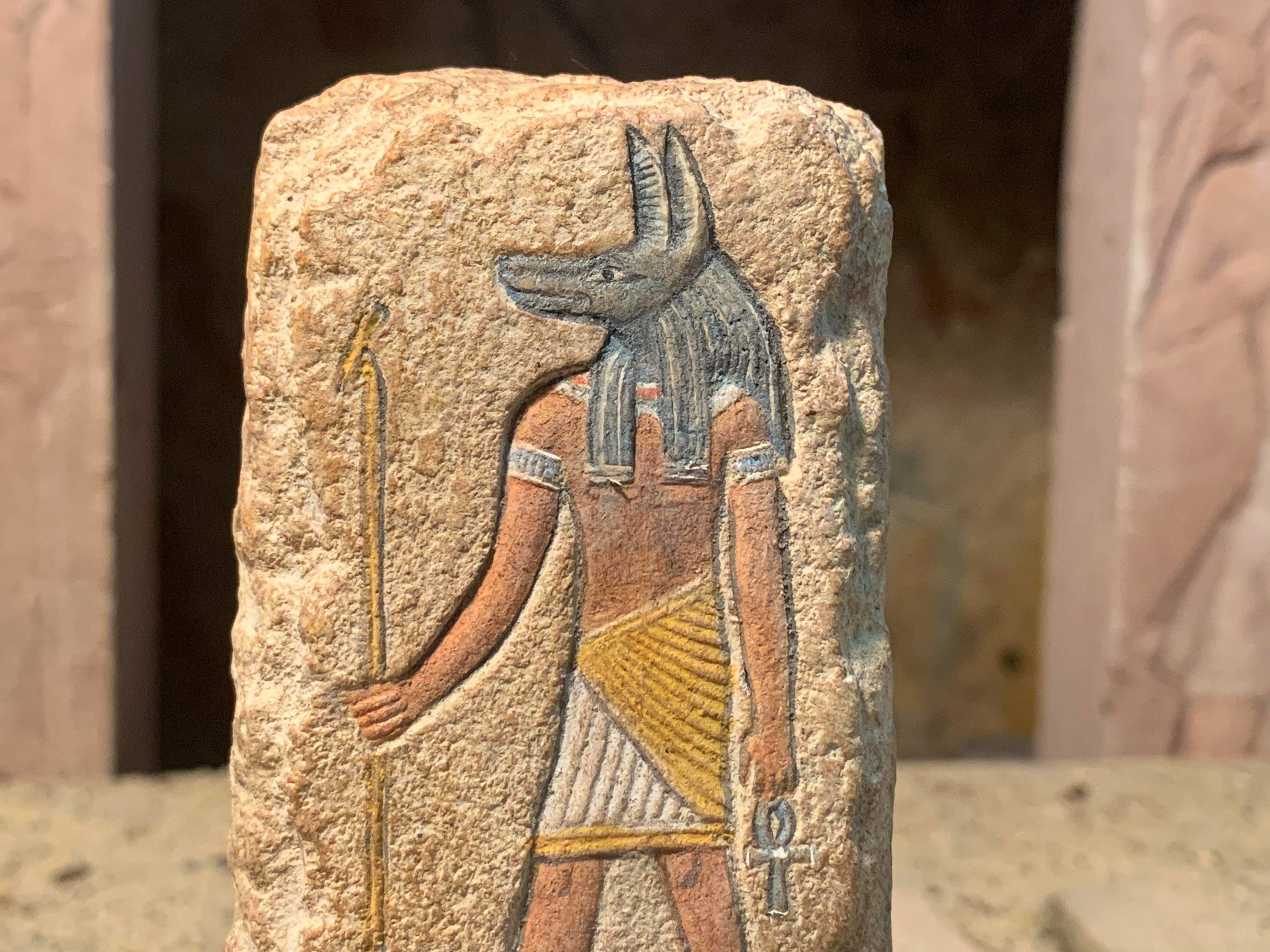 Egyptian art - Anubis - A relief sculpture of the ancient mummification ...