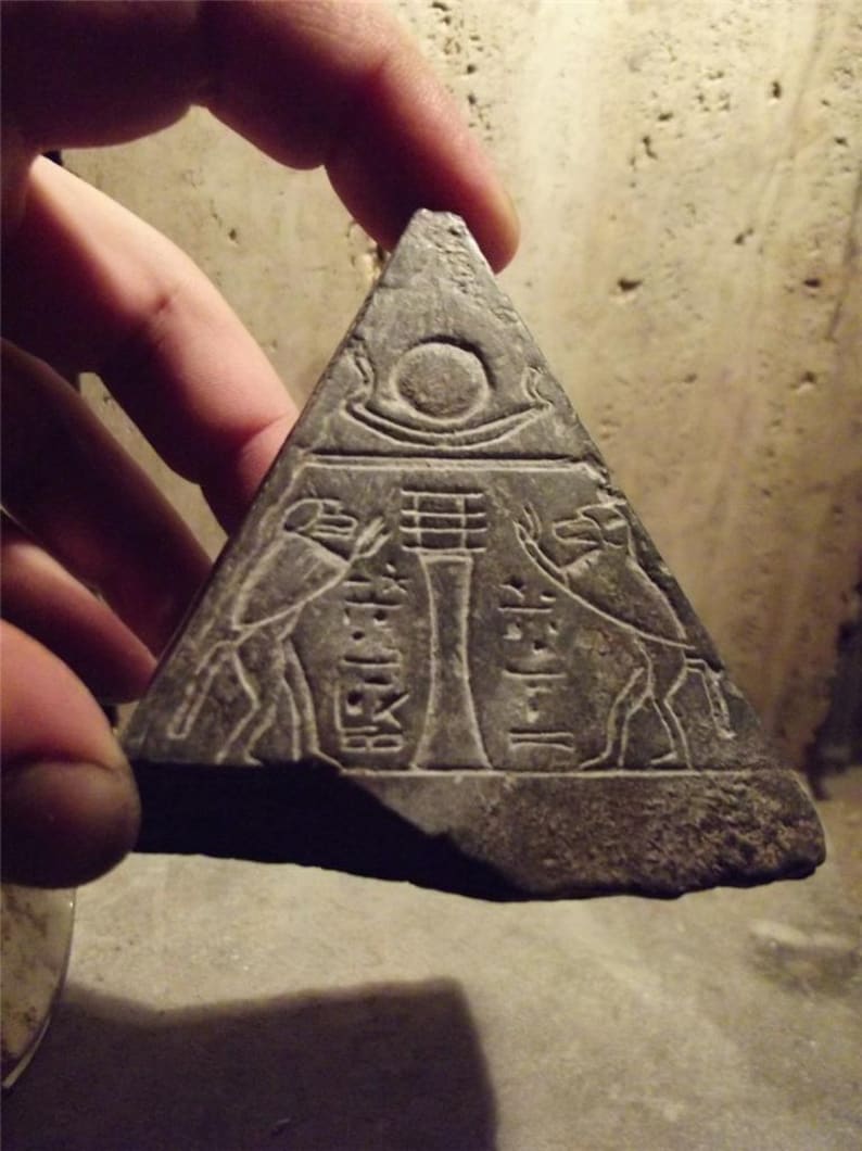 Egyptian Statue Pyramid / Pyramidion Featuring Thoth Adoring - Etsy