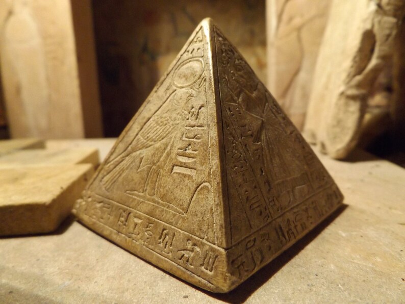 Egyptian Statue Pyramid / Pyramidion Featuring the Sun God Ra - Etsy