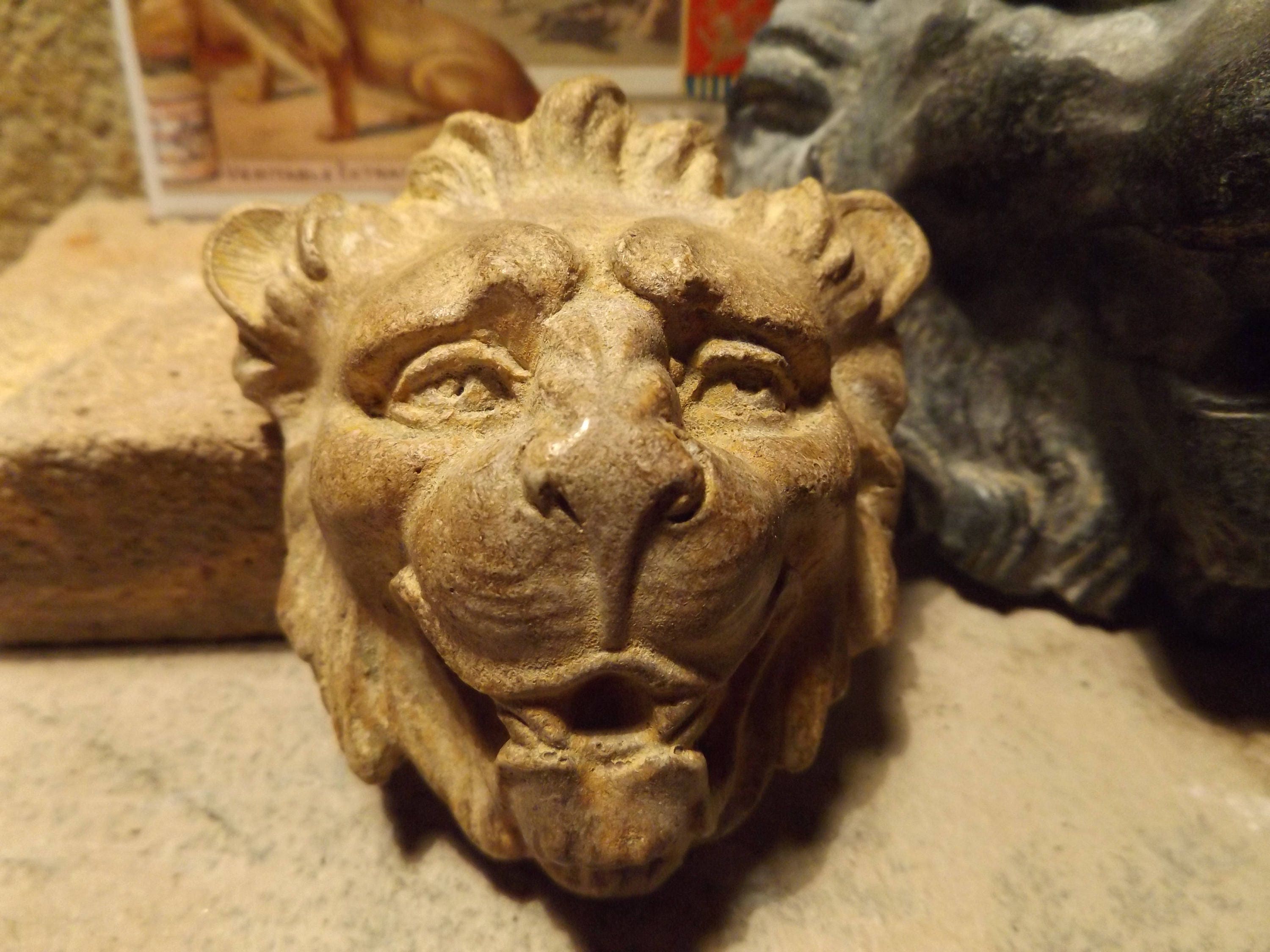 Lion wall statues - Venetian Medieval Gargoyle style. Gothic ...