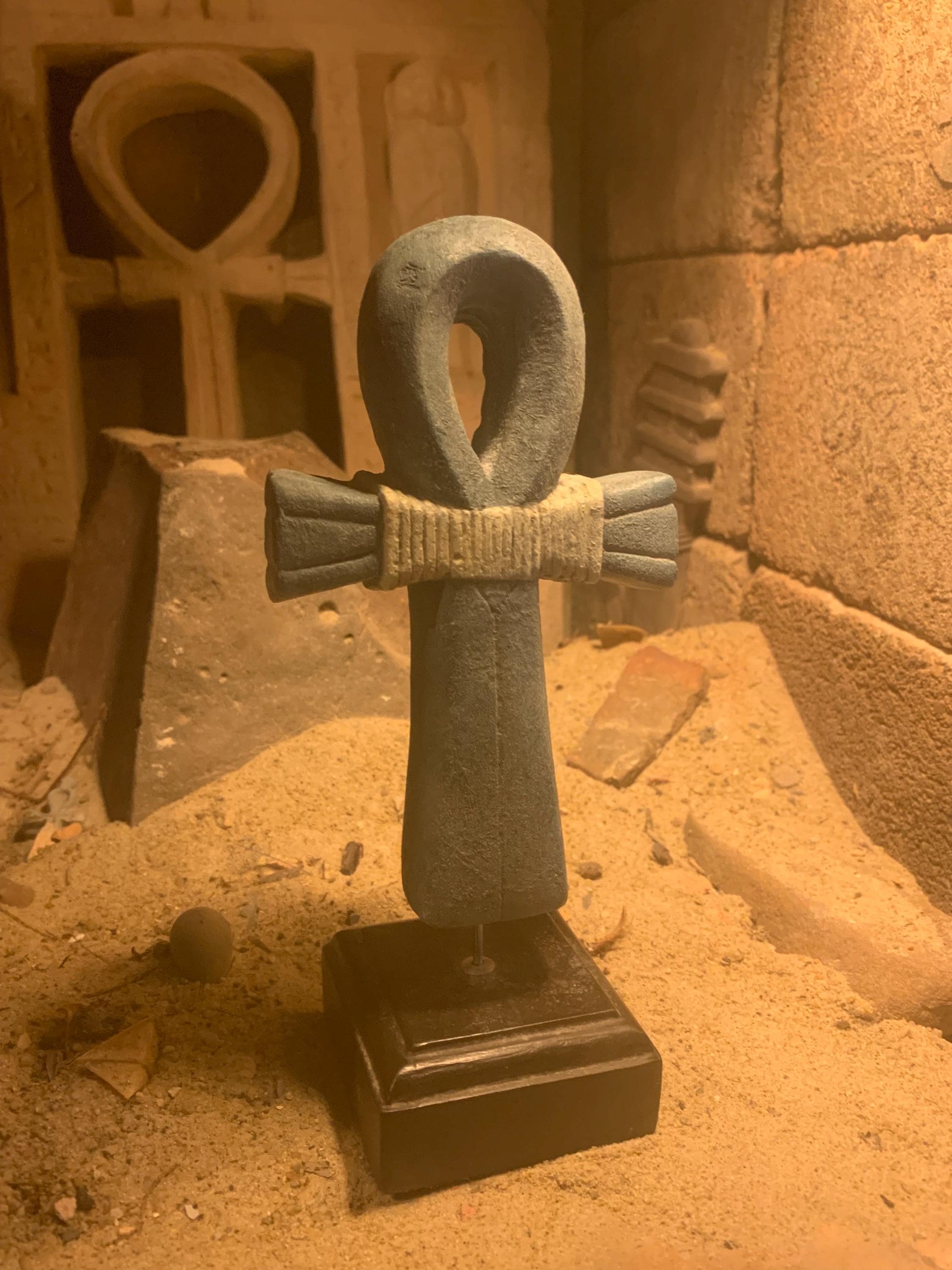 Egyptian Ankh on stand - art - sculpture - Kemetic talisman / amulet ...