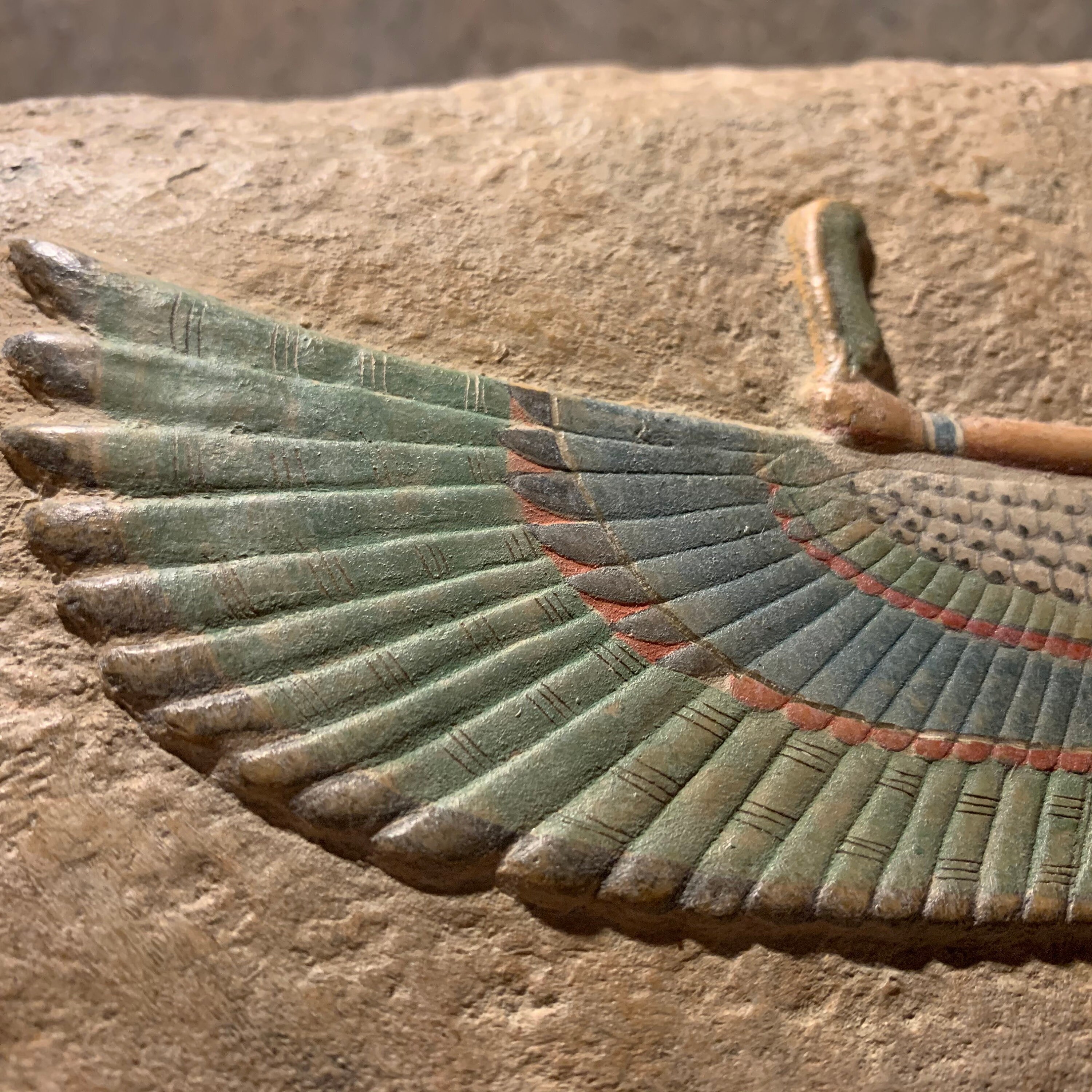 Egyptian art / wall relief sculpture of Maat the Goddess of truth ...