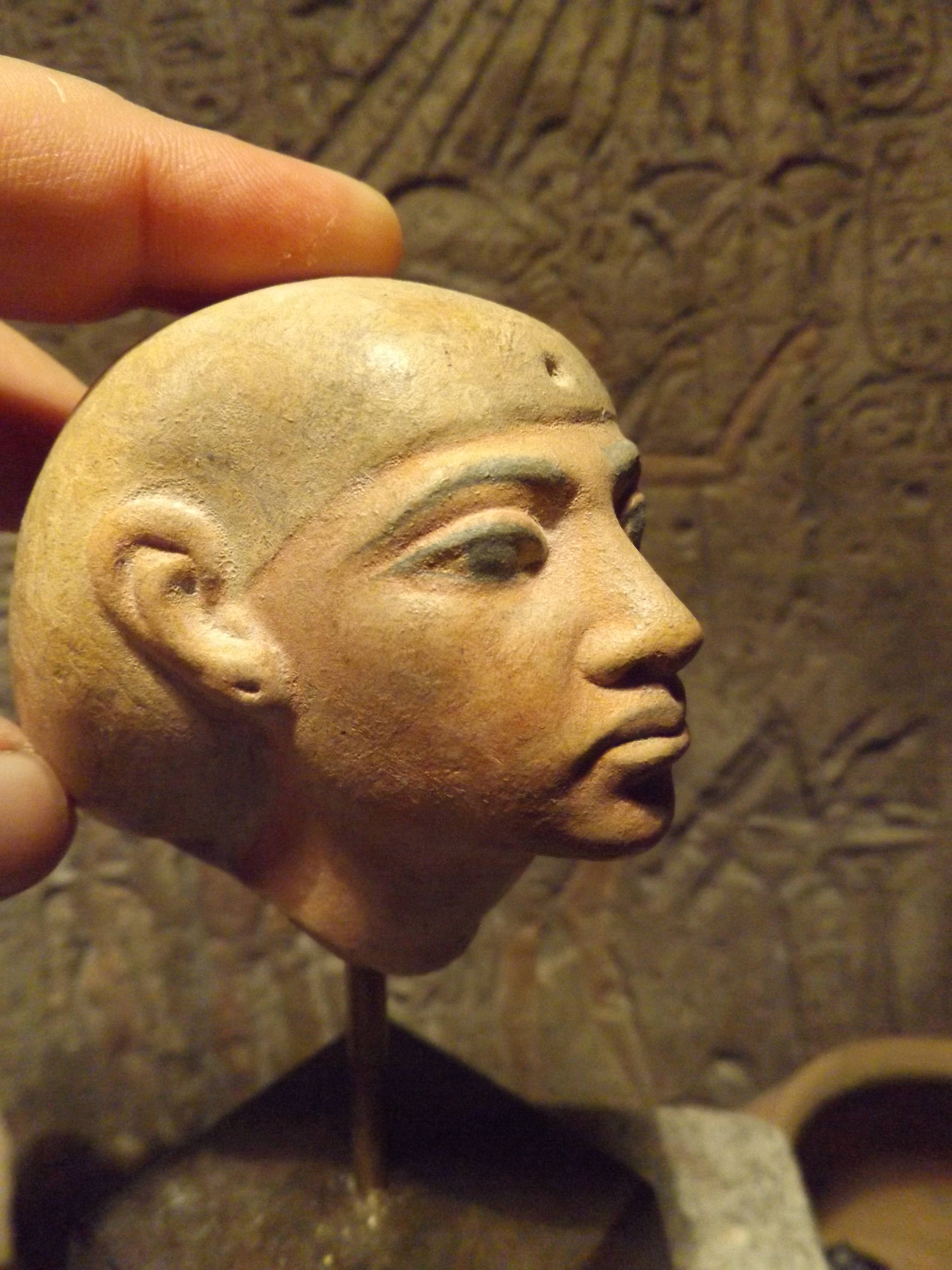 Egyptian Statue / Akhenaten's mother statue fragment replica of Queen ...