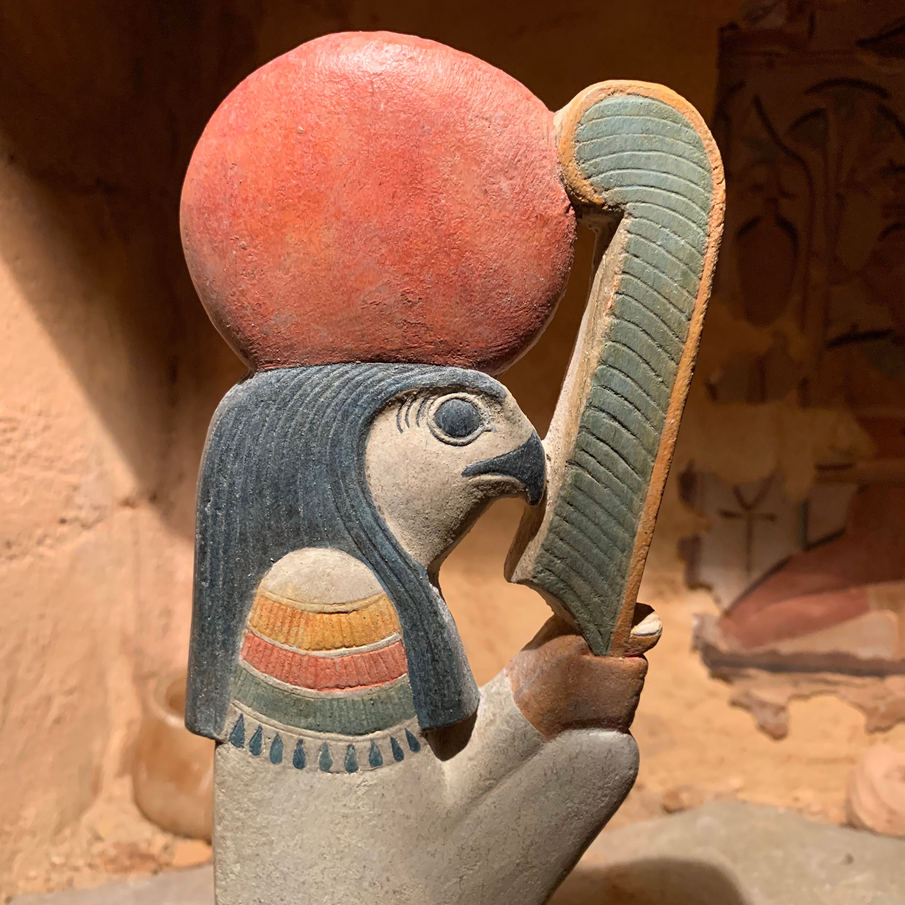 Egyptian relief sculpture replica of Ra - Horakhty.