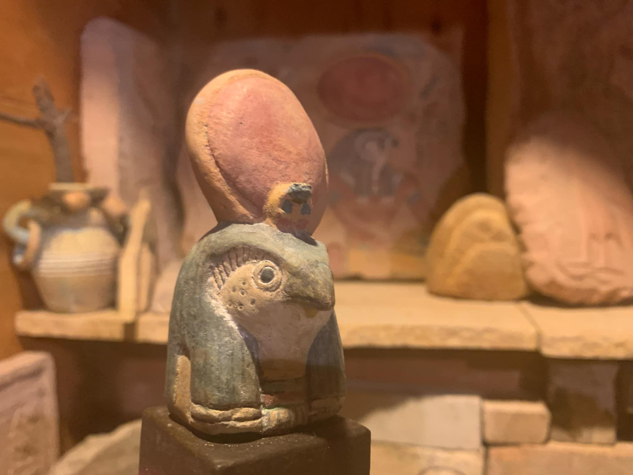 Egyptian statue / sculpture replica of Ra the sun god.