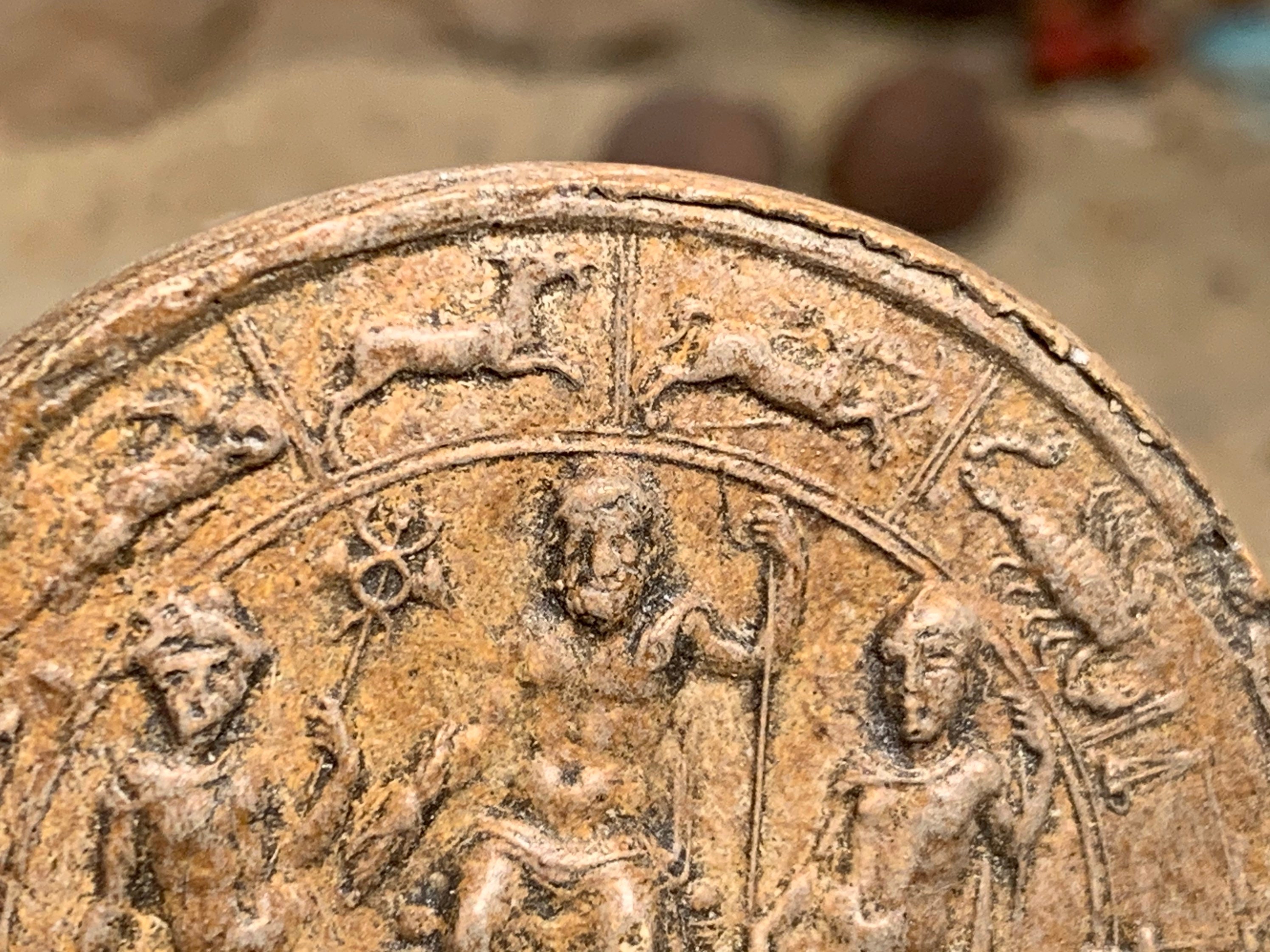 Zodiac Disc amulet of the Gods, Zeus / Jupiter, Hermes & all star signs