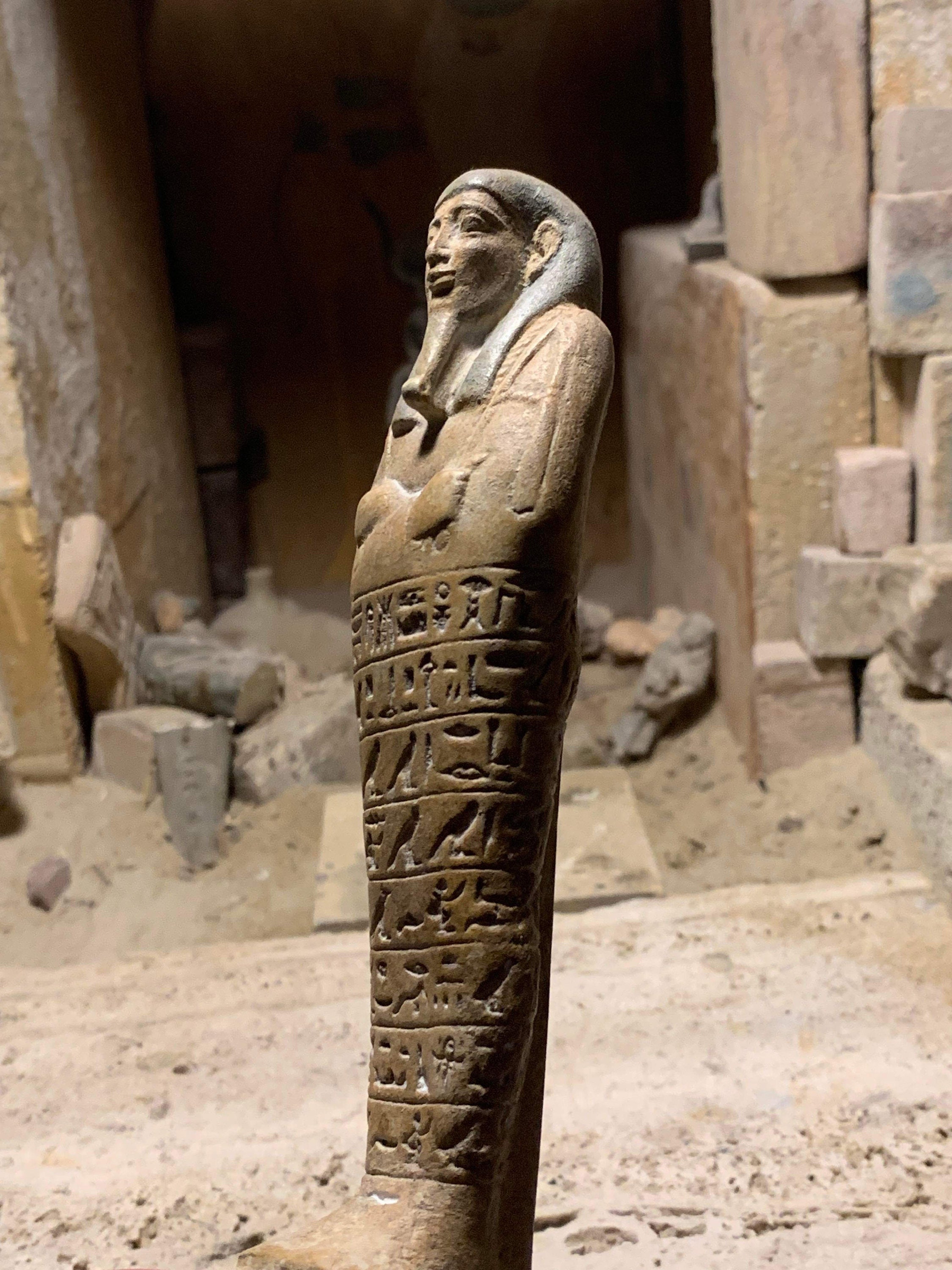 Egyptian statue - Ushabti / Shabti figure replica. 26th dynasty sculpture.
