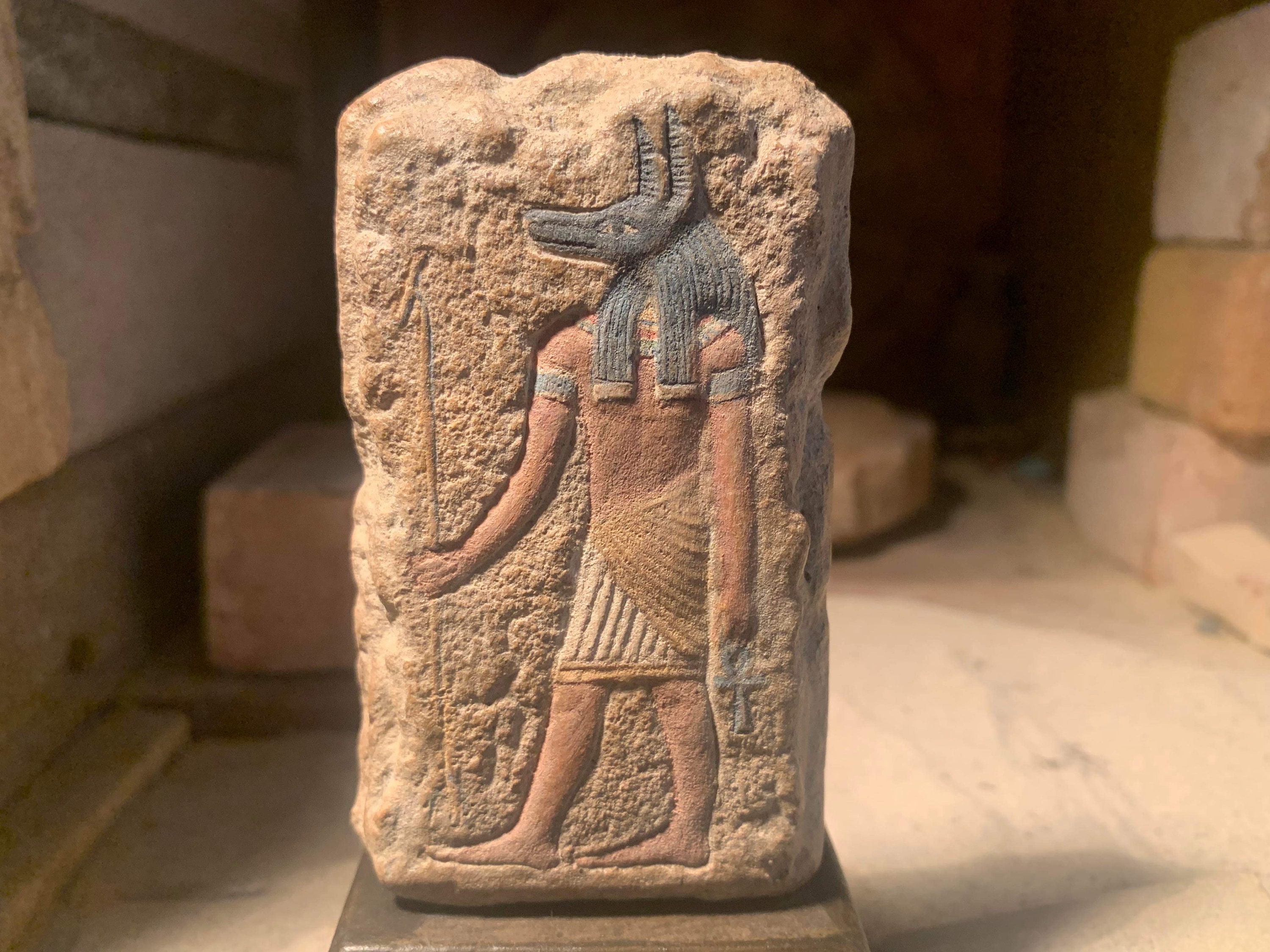 Egyptian art - Anubis - A relief sculpture of the ancient mummification ...