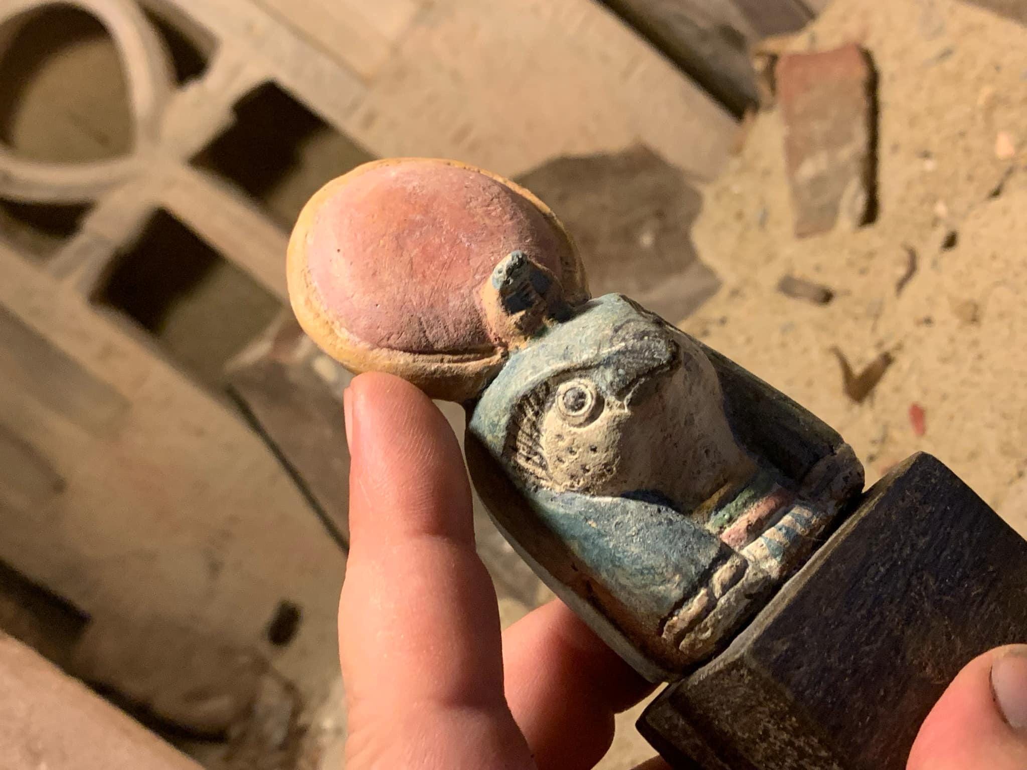 Egyptian statue / sculpture replica of Ra the sun god.