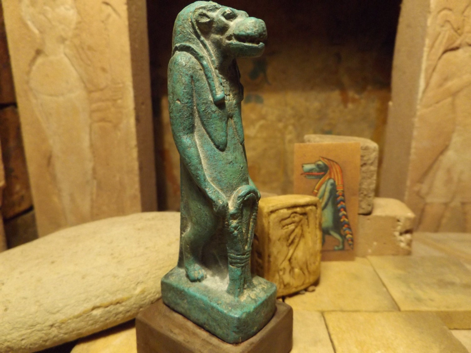 Egyptian statue Taweret - Hippopotamus.Protector Goddess of childbirth ...