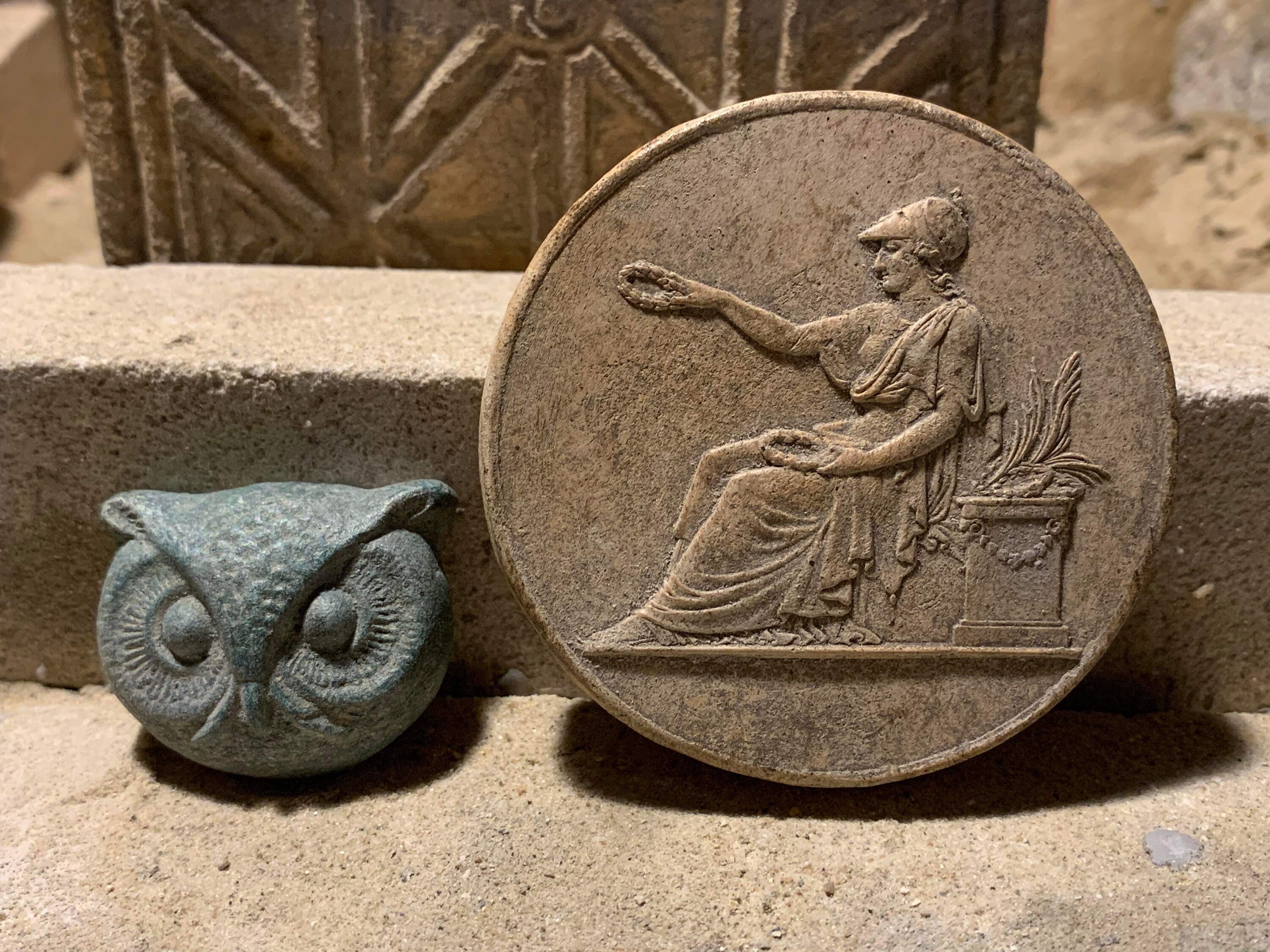 Athena / Athene Greek goddess & mascot owl replica amulet from the ...