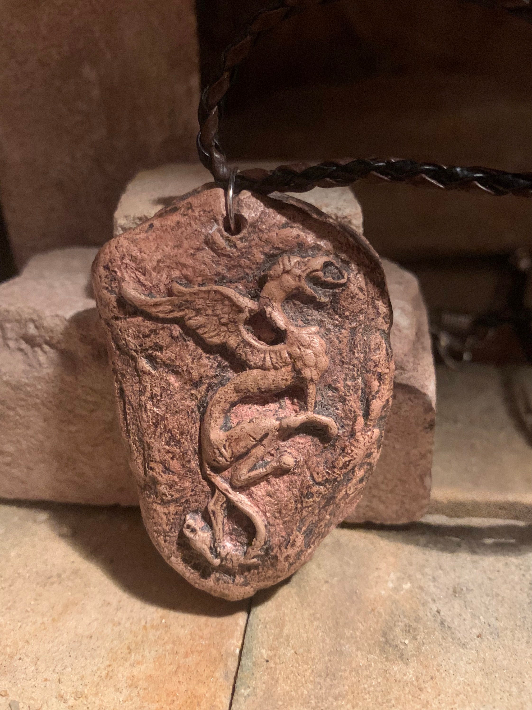 Griffin / Gryphon necklace amulet. Ancient Celtic, Gothic, Medieval ...