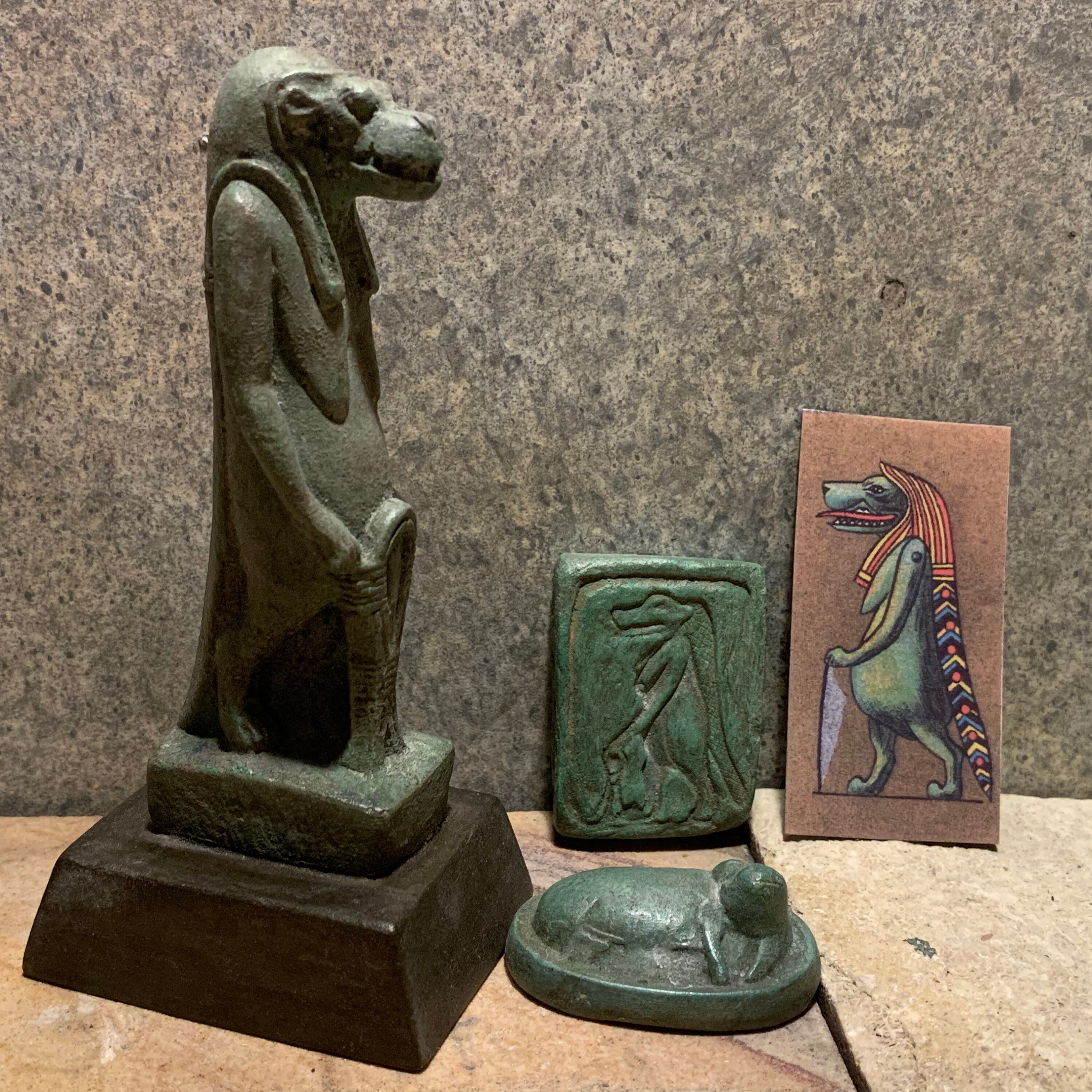 Egyptian statue Taweret - Hippopotamus.Protector Goddess of childbirth ...