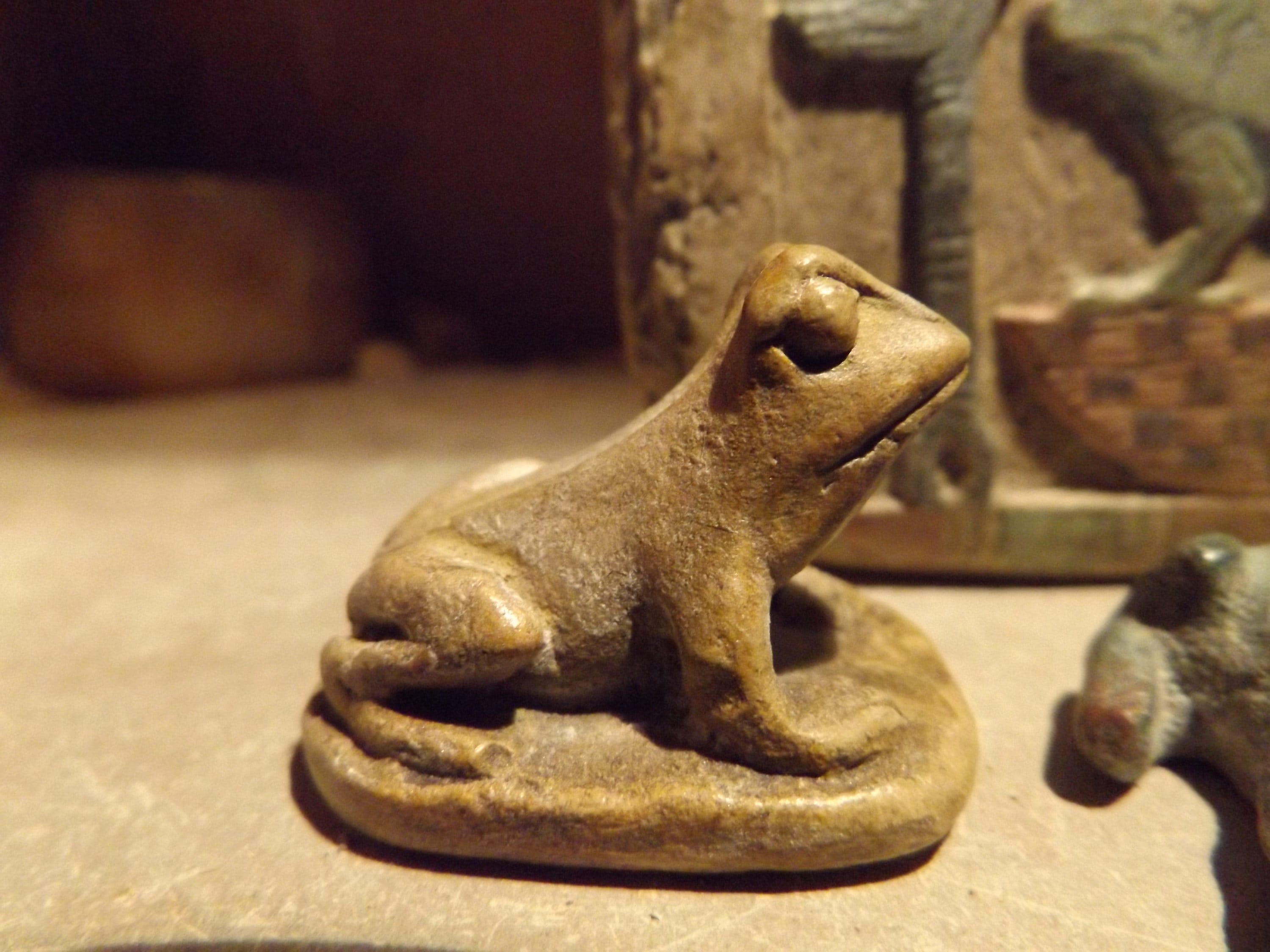 Egyptian art - frog amulet sculptures and a relief of Heket - Hecate a ...