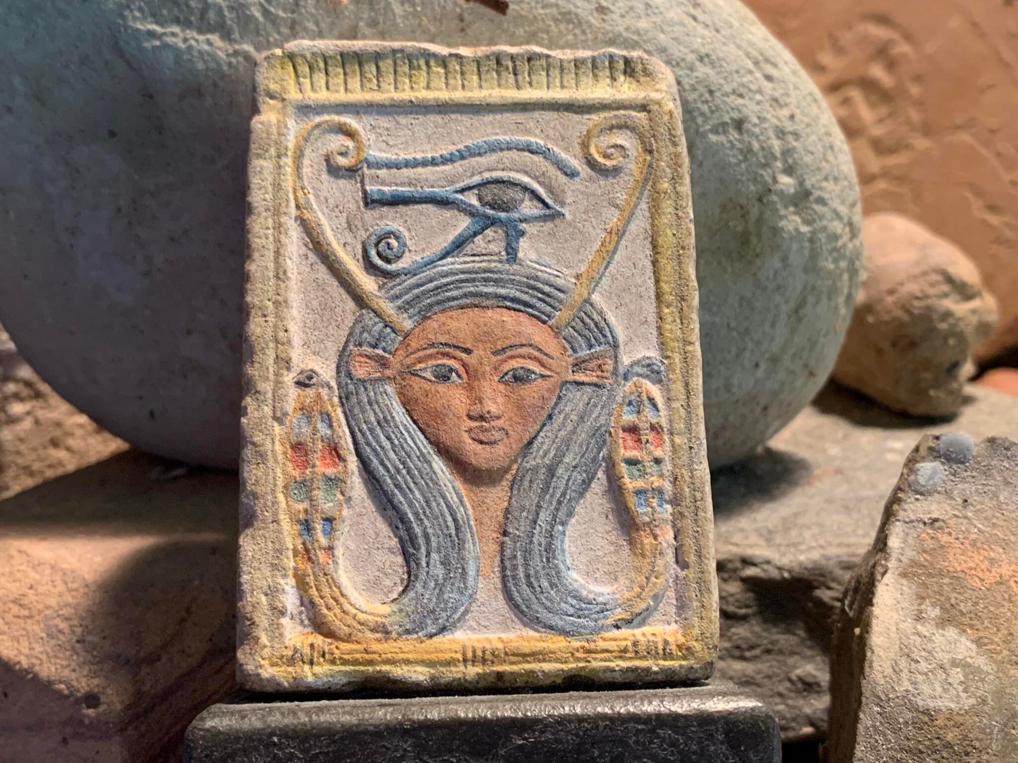 Egyptian sculpture of the goddess of love - Hathor / Het-hur A beloved ...