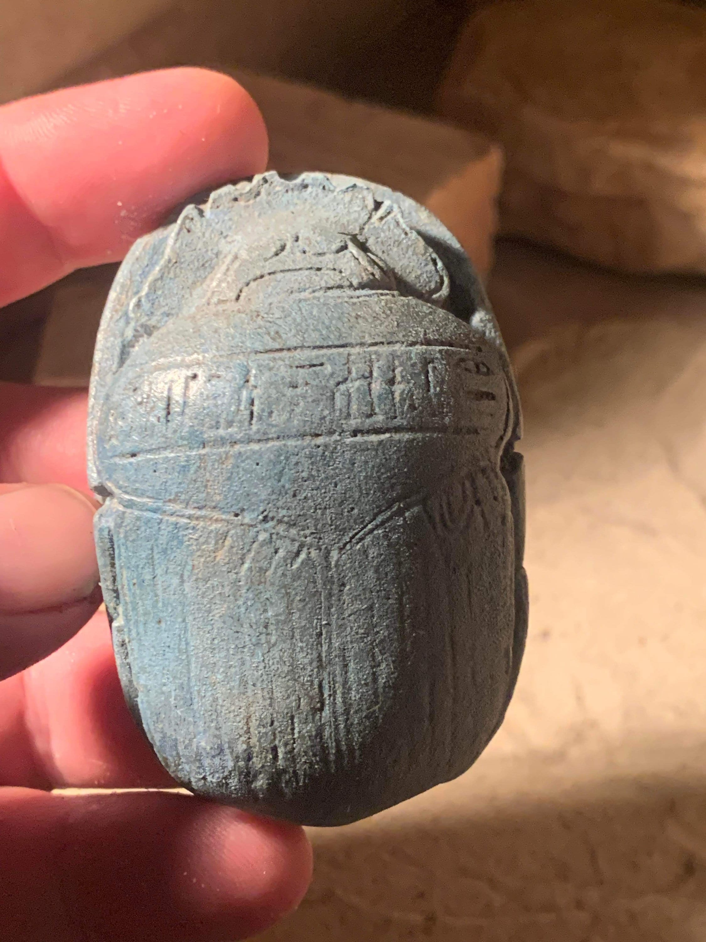 Egyptian art - Museum replica - New Kingdom heart scarab amulet.