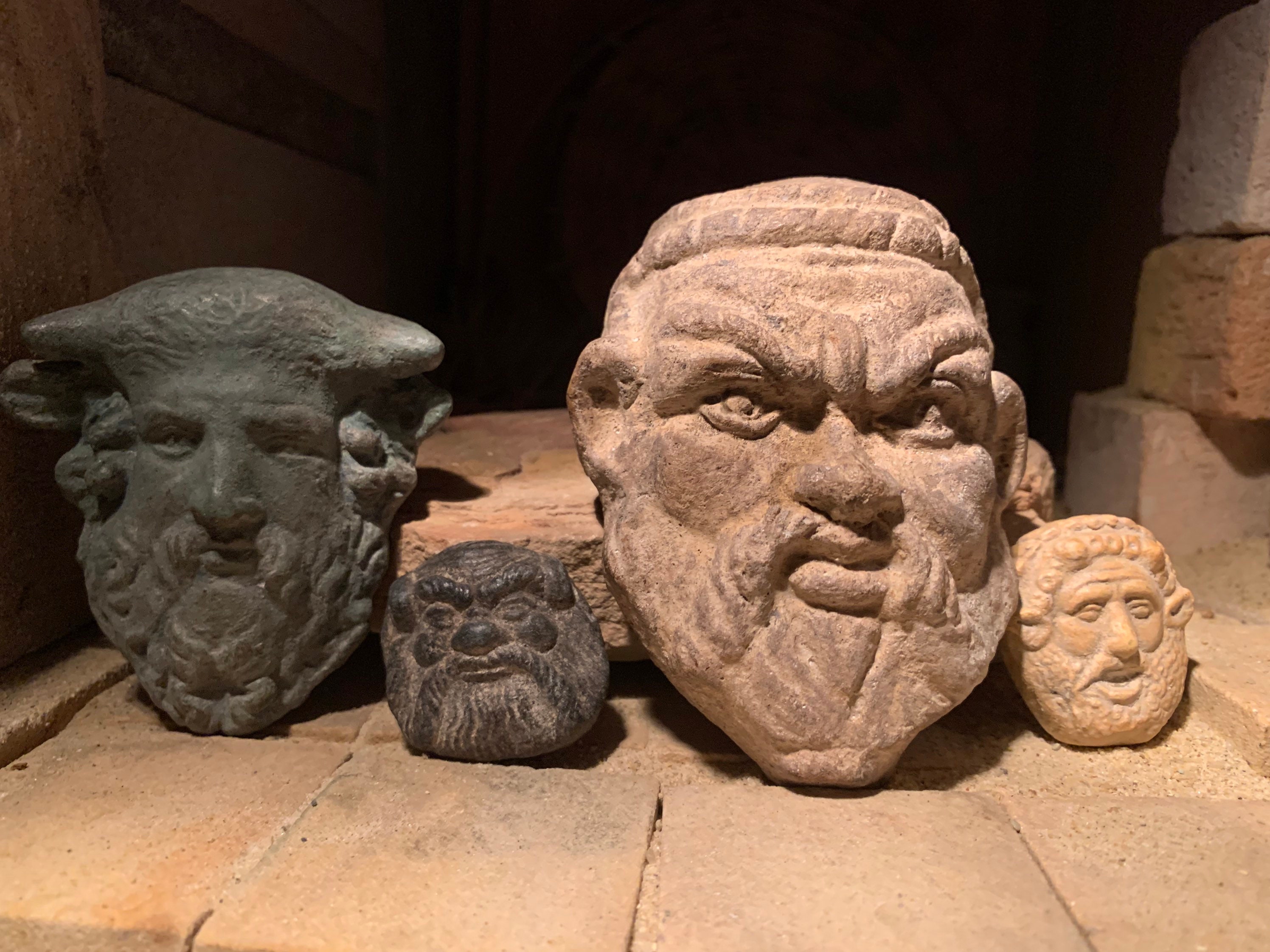 Satyr trio Achelous - Etruscan / Greek / Sculpture Statue set - Museum ...