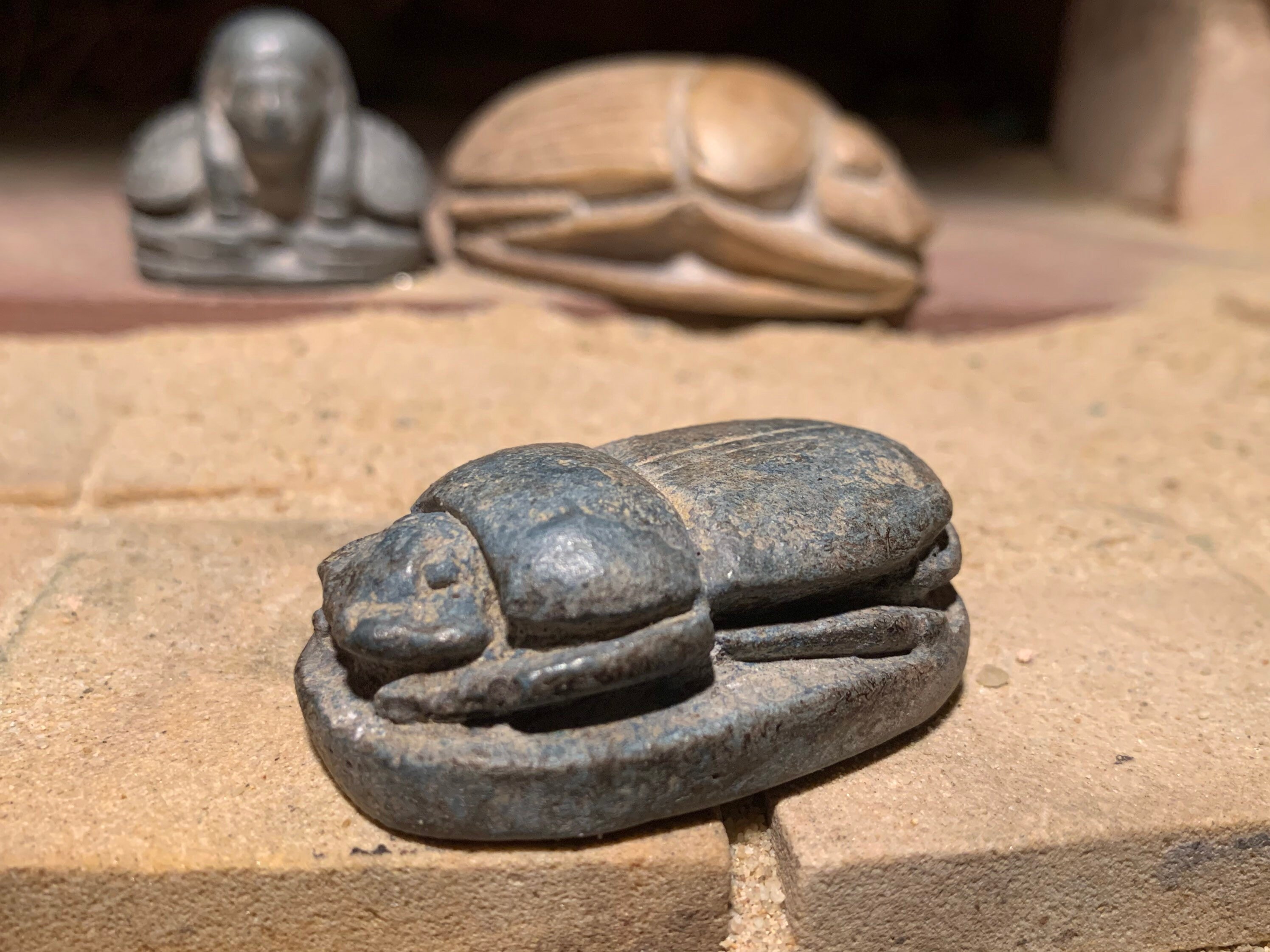 Egyptian art / mythology - Scarab set - symbol of renewal / rebirth