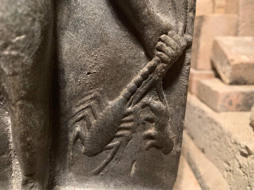 Egyptian statue / cippus - A magical stela featuring Horus the saviour ...