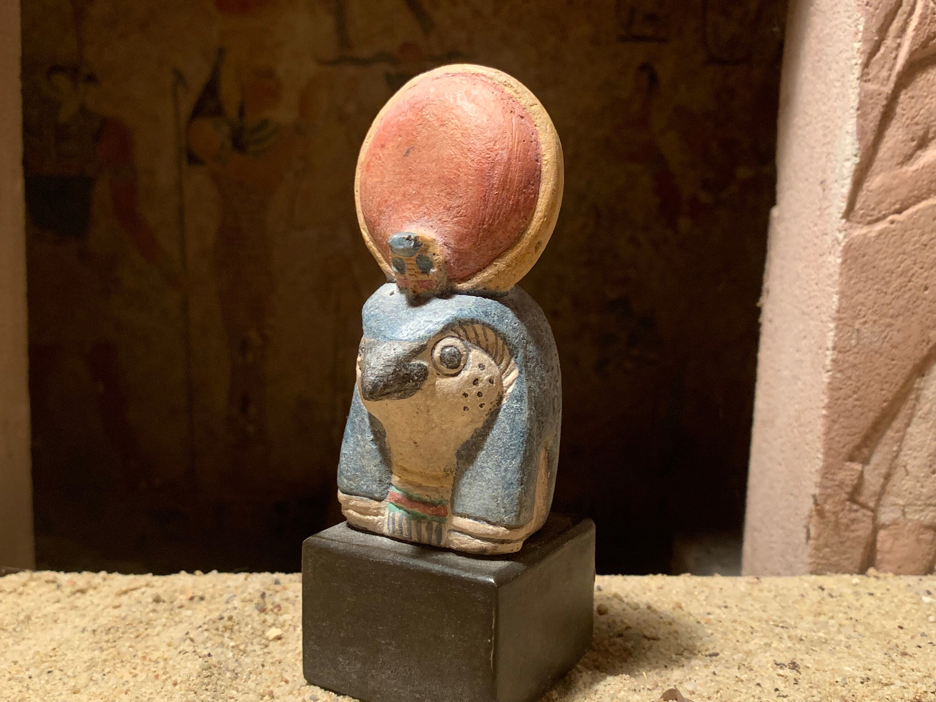 Egyptian statue / sculpture replica of Ra the sun god.