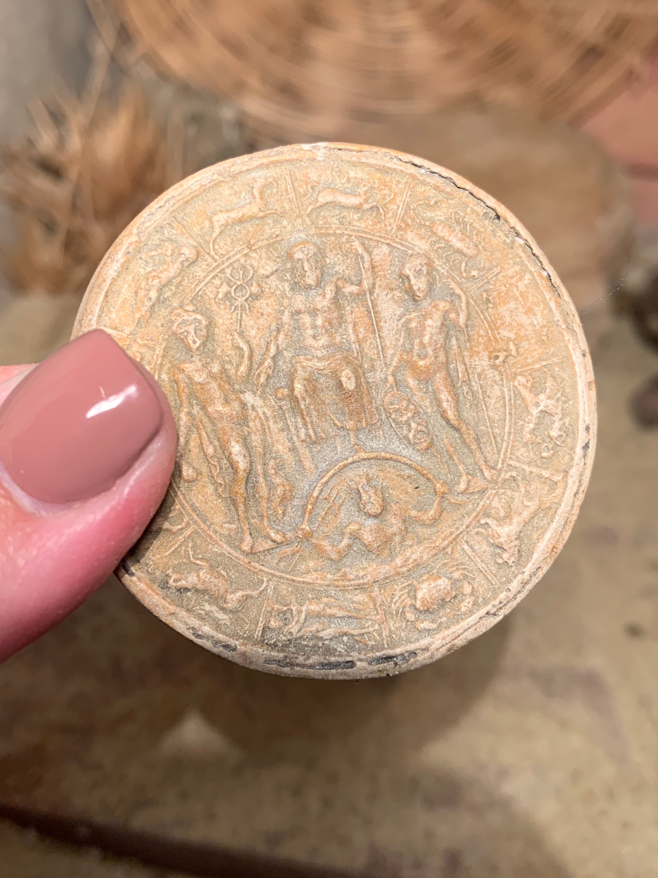 Zodiac Disc amulet of the Gods, Zeus / Jupiter, Hermes & all star signs
