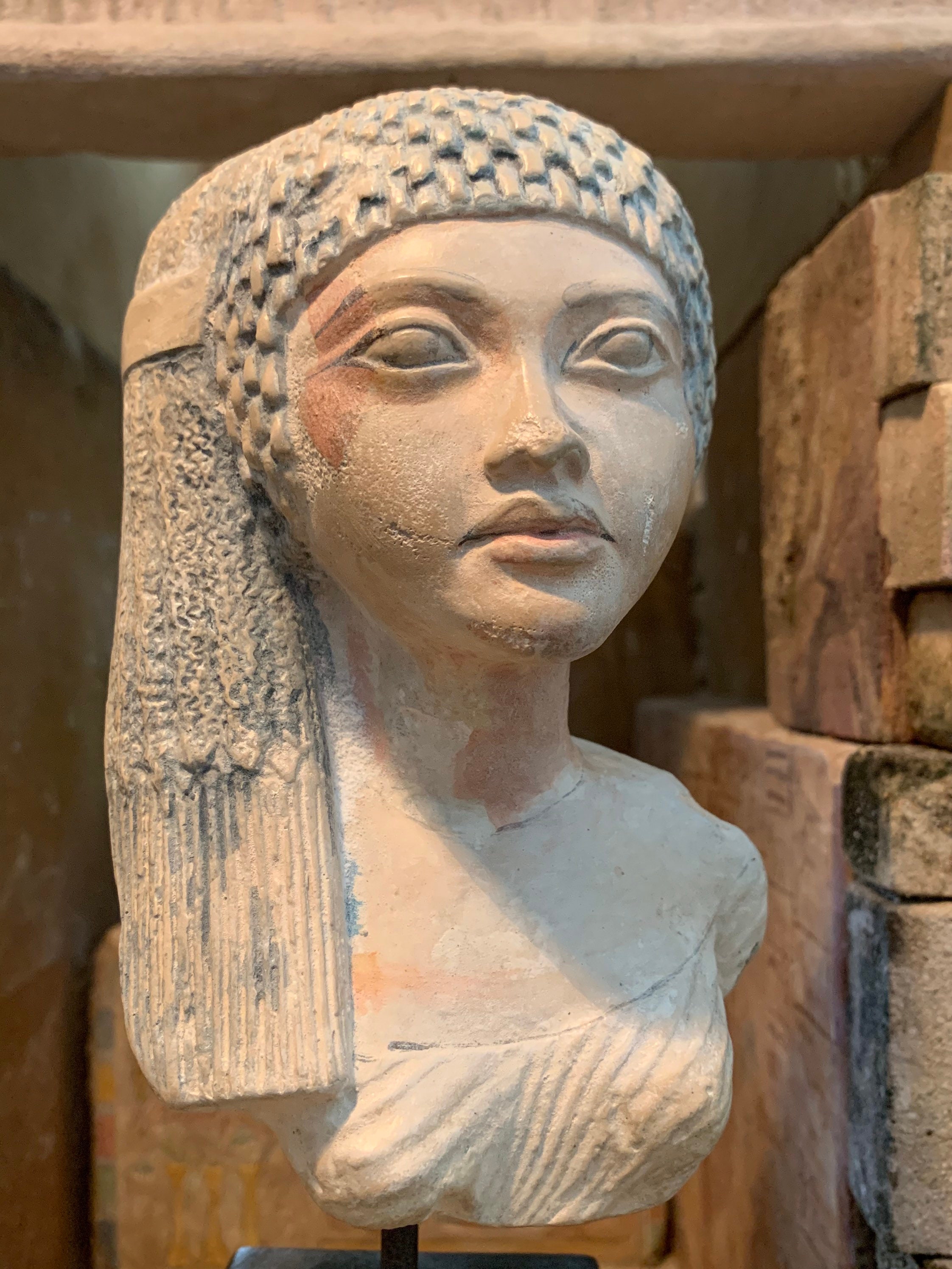 Ancient Egyptian statue Amarna princess. Daughter of Nefertiti