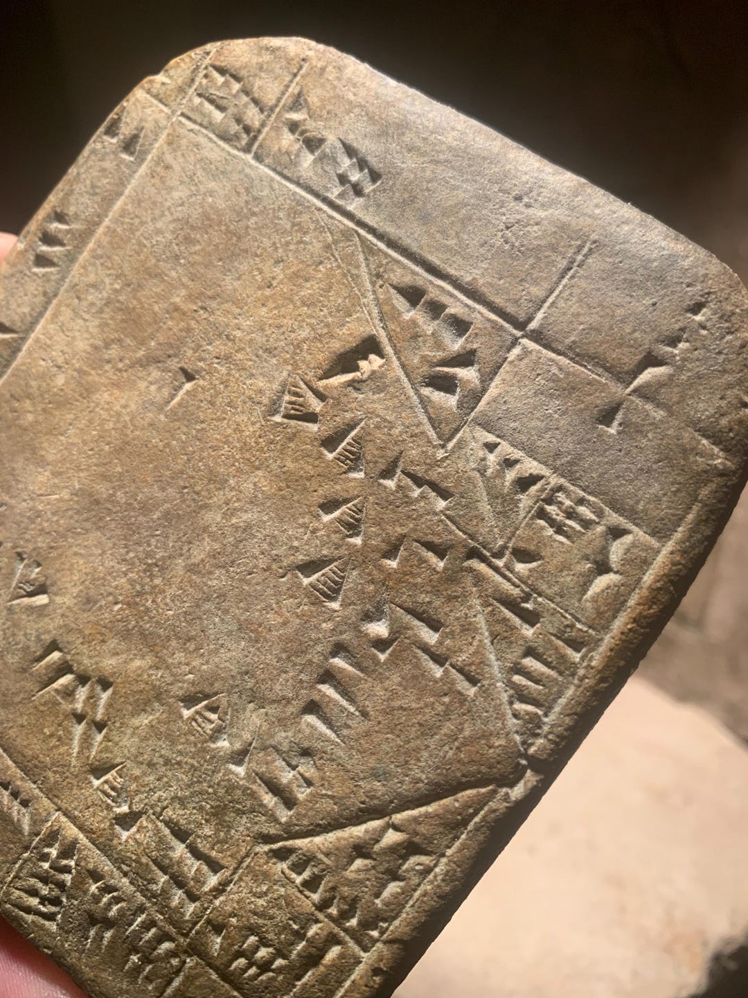 Sumerian / Mesopotamian Cuneiform Writing - Mathematical Tablet ...
