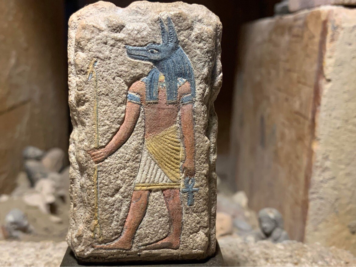 Egyptian art - Anubis - A relief sculpture of the ancient mummification ...