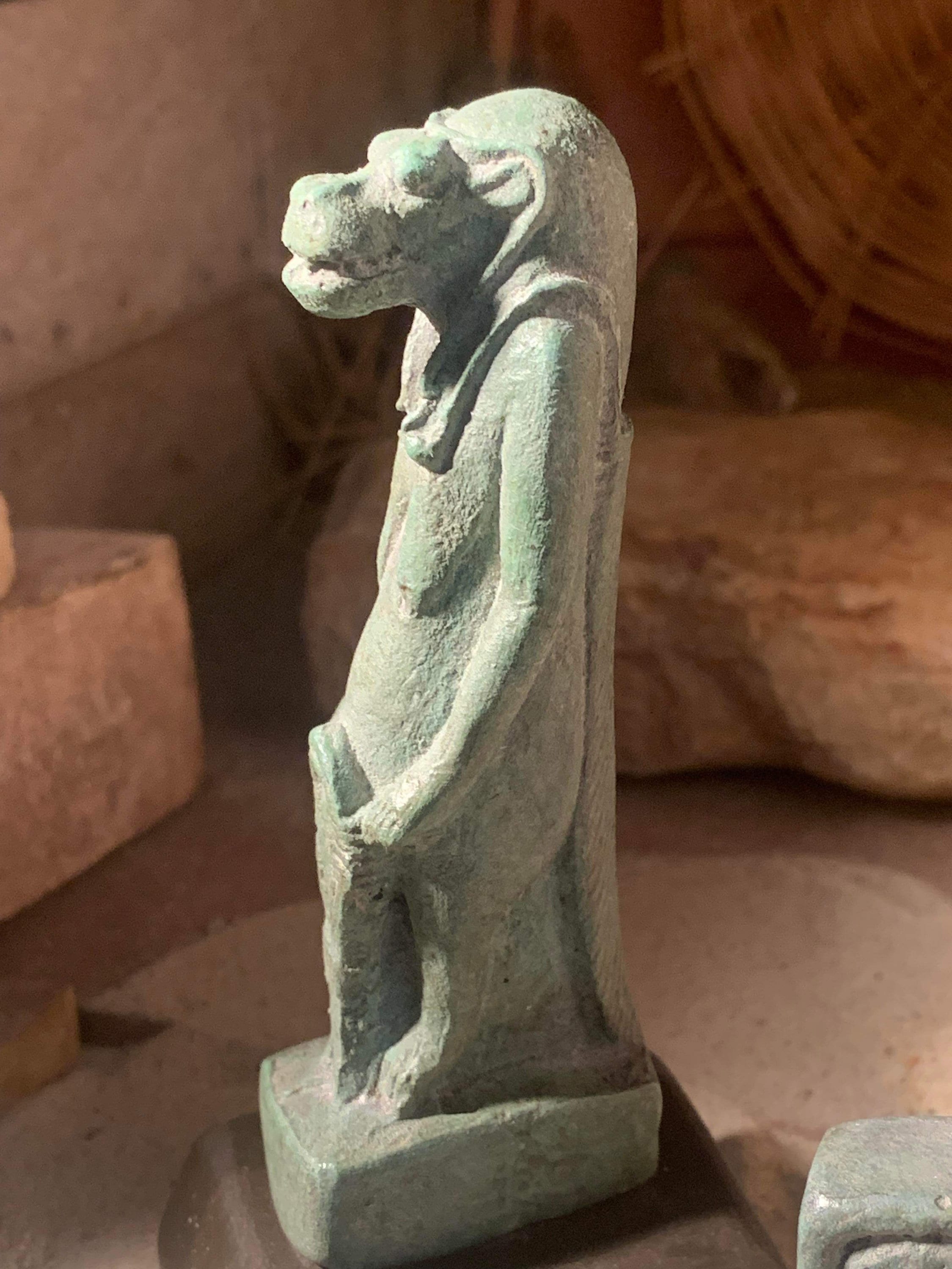 Egyptian statue Taweret - Hippopotamus.Protector Goddess of childbirth ...