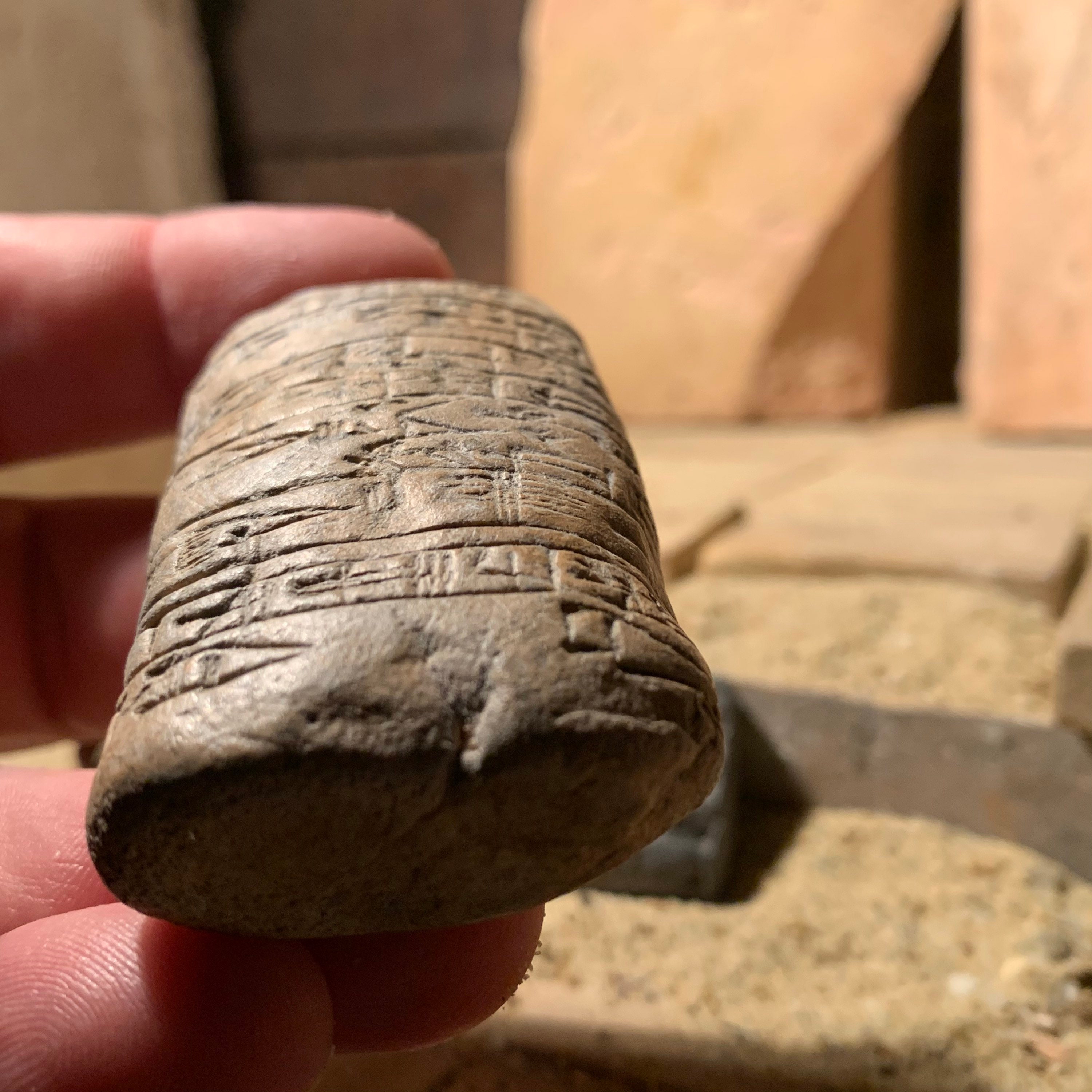 Sumerian cuneiform writing tablets - replica set. Ancient writing of ...