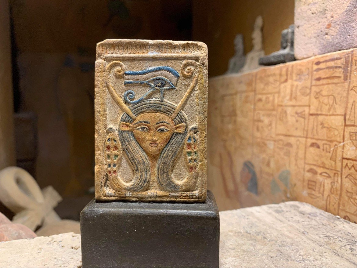 Egyptian sculpture of the goddess of love - Hathor / Het-hur A beloved ...