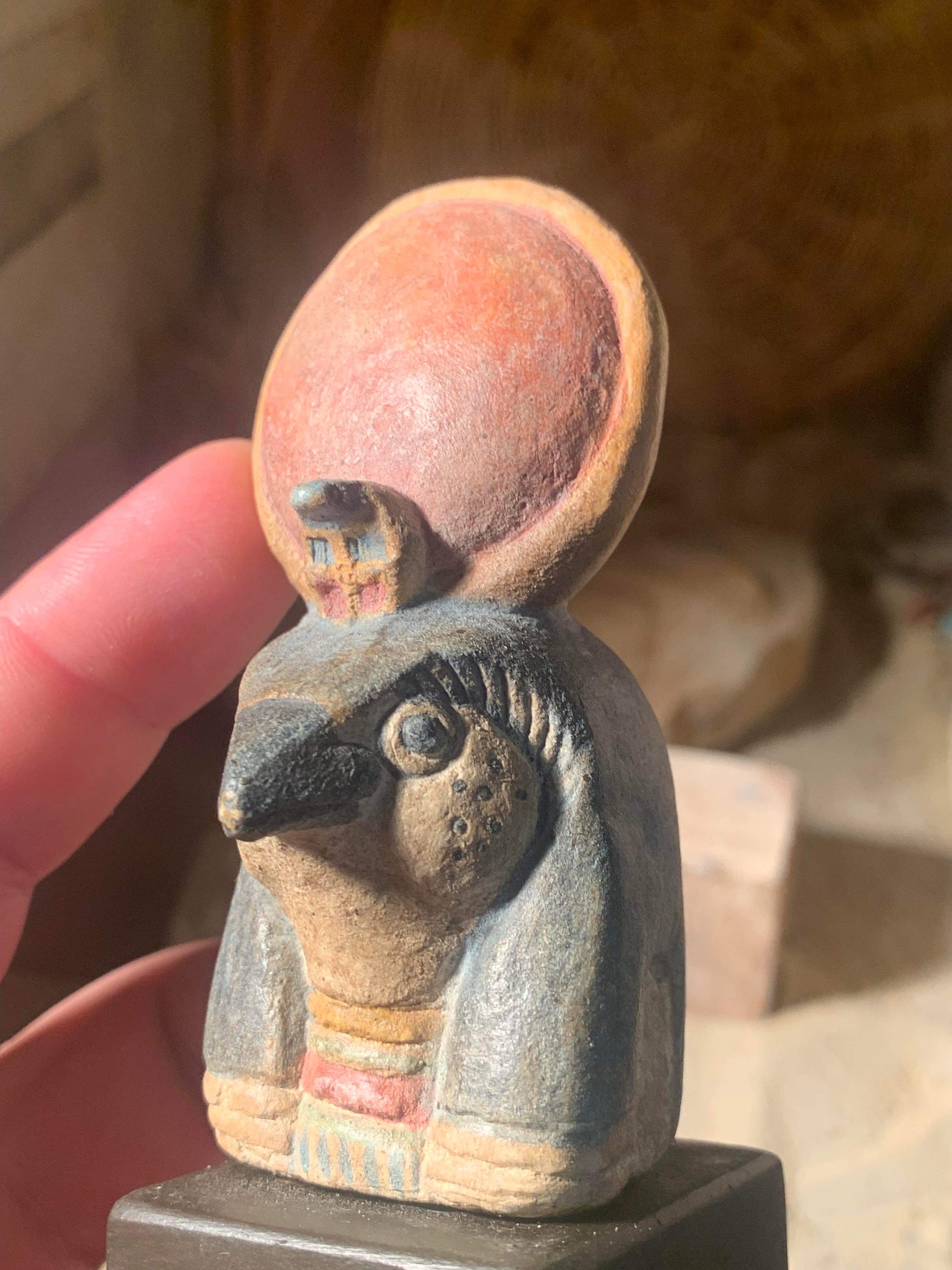 Egyptian statue / sculpture replica of Ra the sun god.