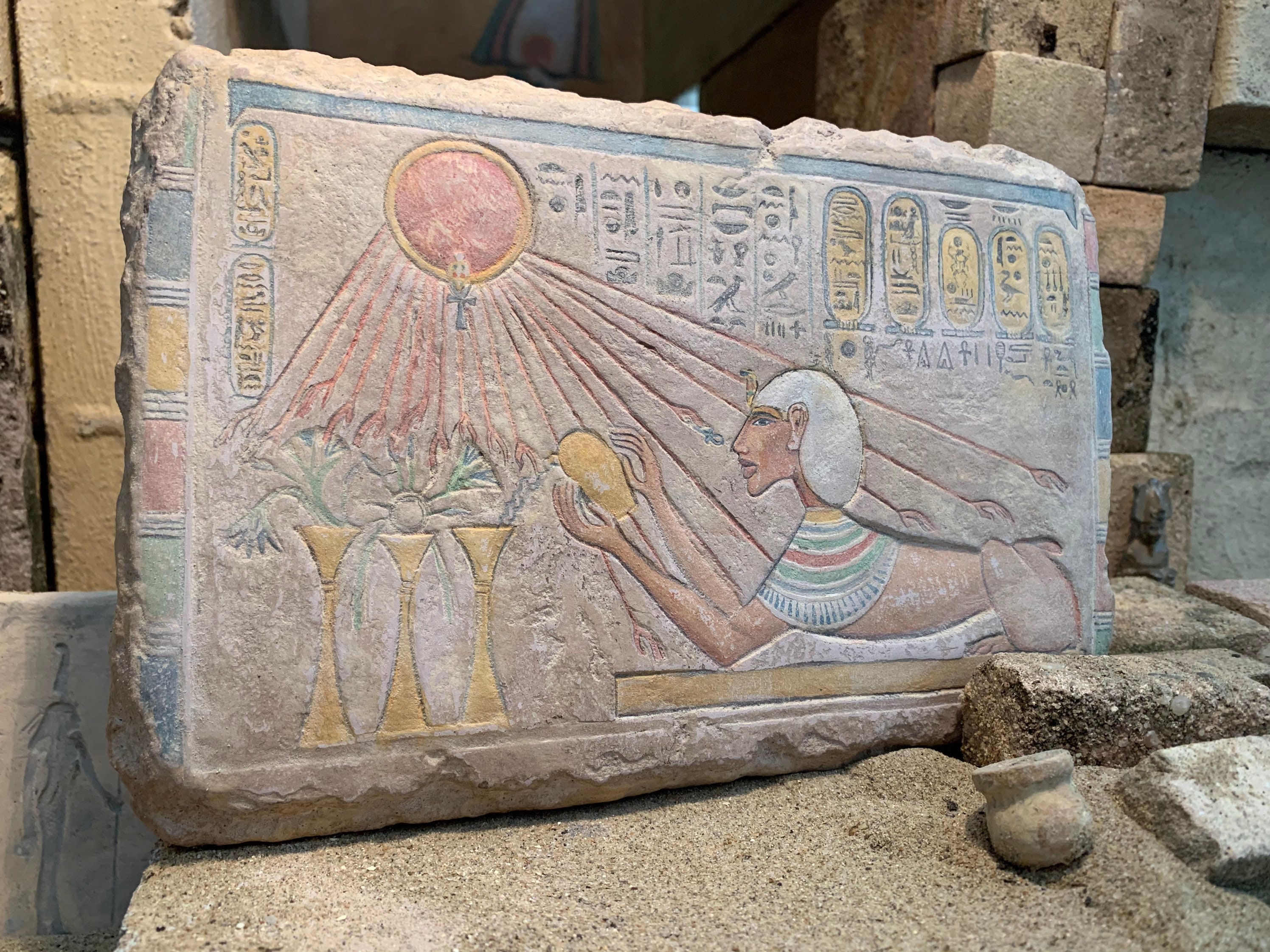 Akhenaten - Egyptian art replica - Amarna Sun Pharaoh / King form of a ...