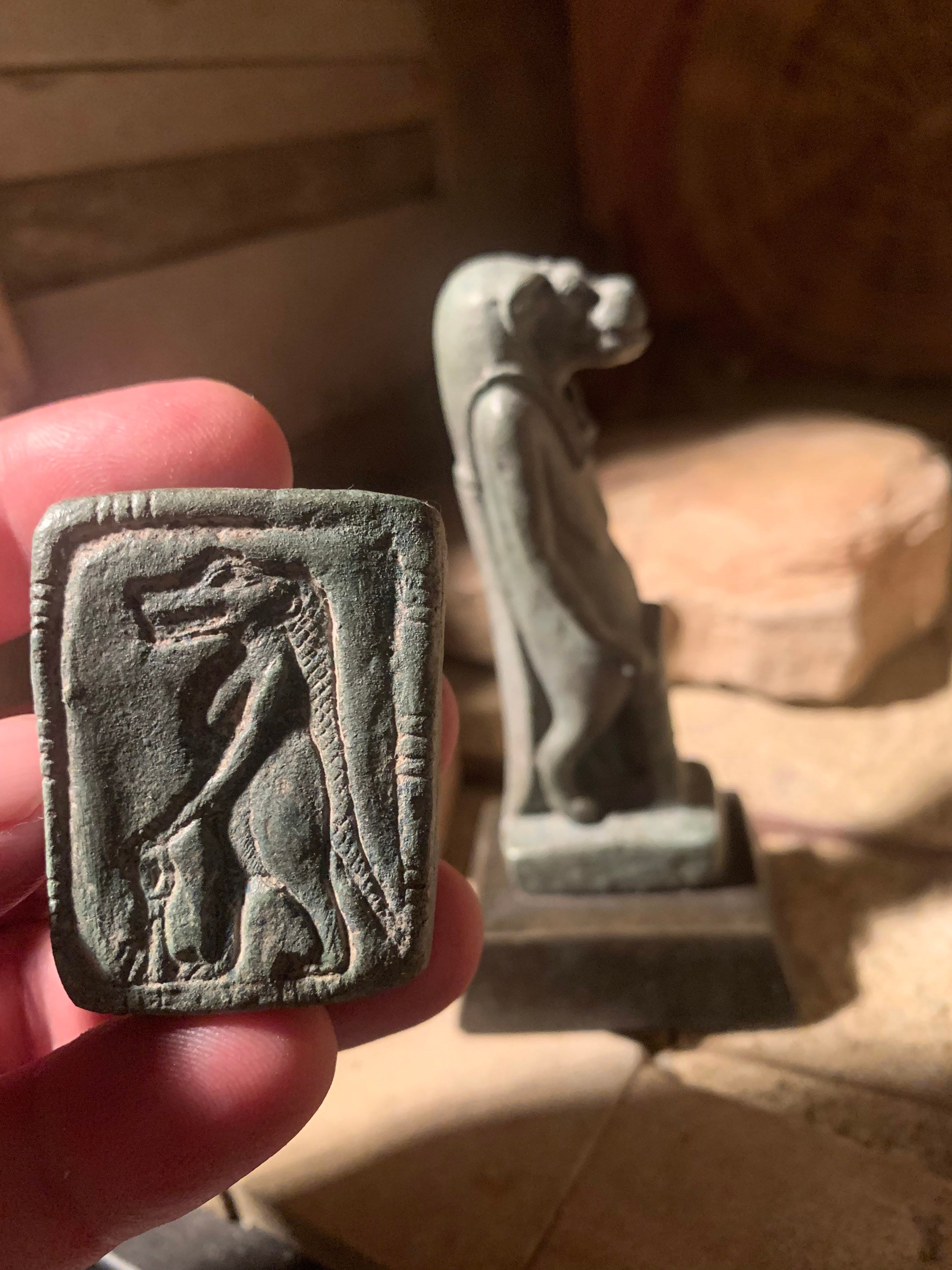 Egyptian statue Taweret - Hippopotamus.Protector Goddess of childbirth ...
