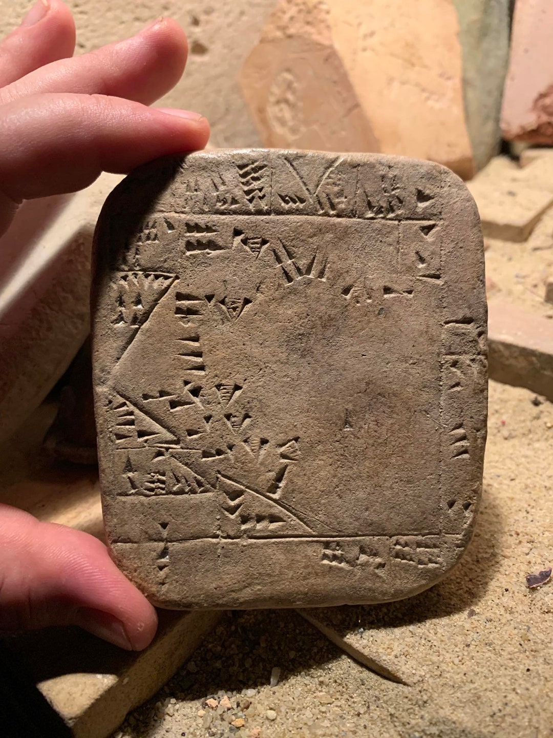 Sumerian / Mesopotamian Cuneiform Writing - Mathematical Tablet ...