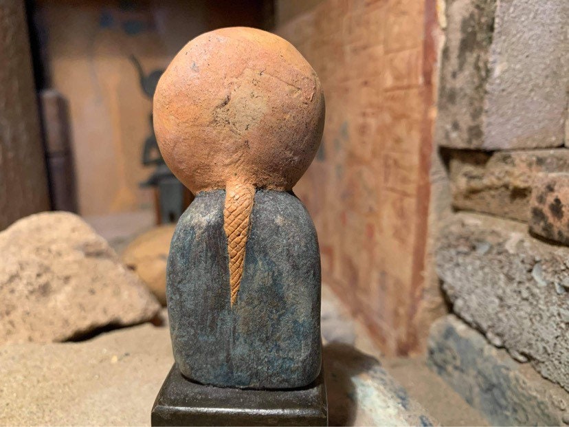 Egyptian statue / sculpture replica of Ra the sun god.