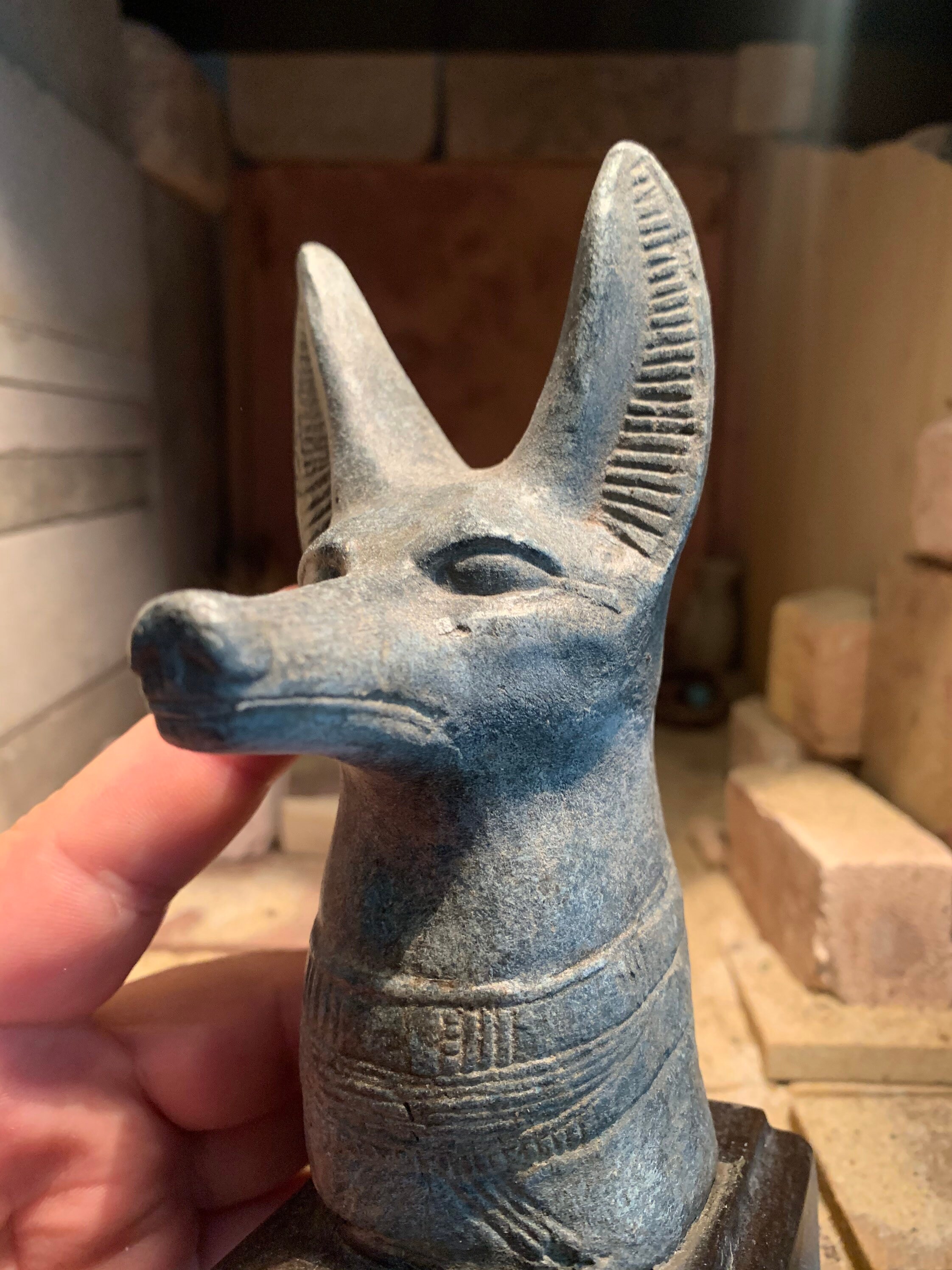 Egyptian statue / art - Anubis bust replica Mummification god - Jackal ...