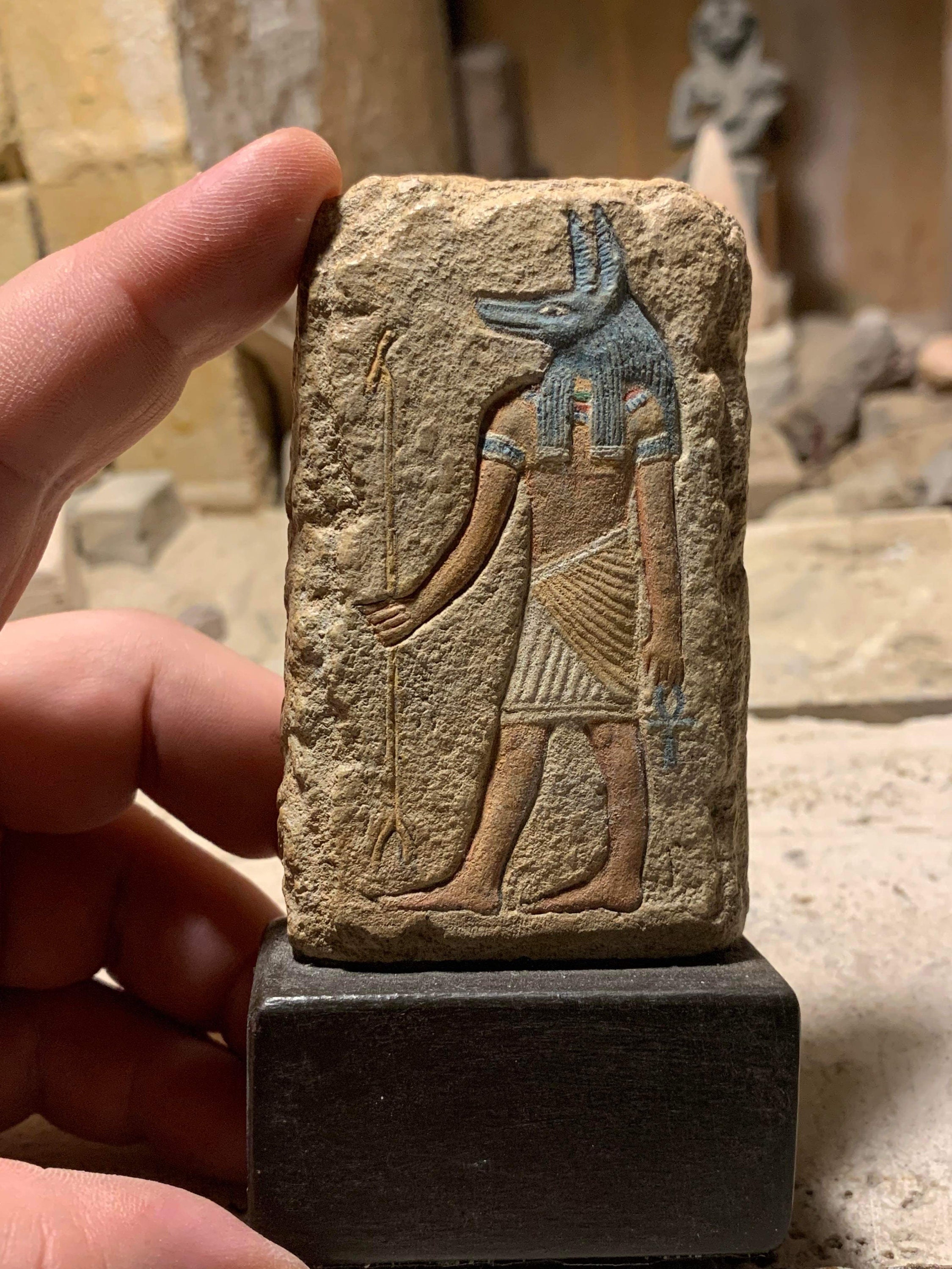 Egyptian art - Anubis - A relief sculpture of the ancient mummification ...