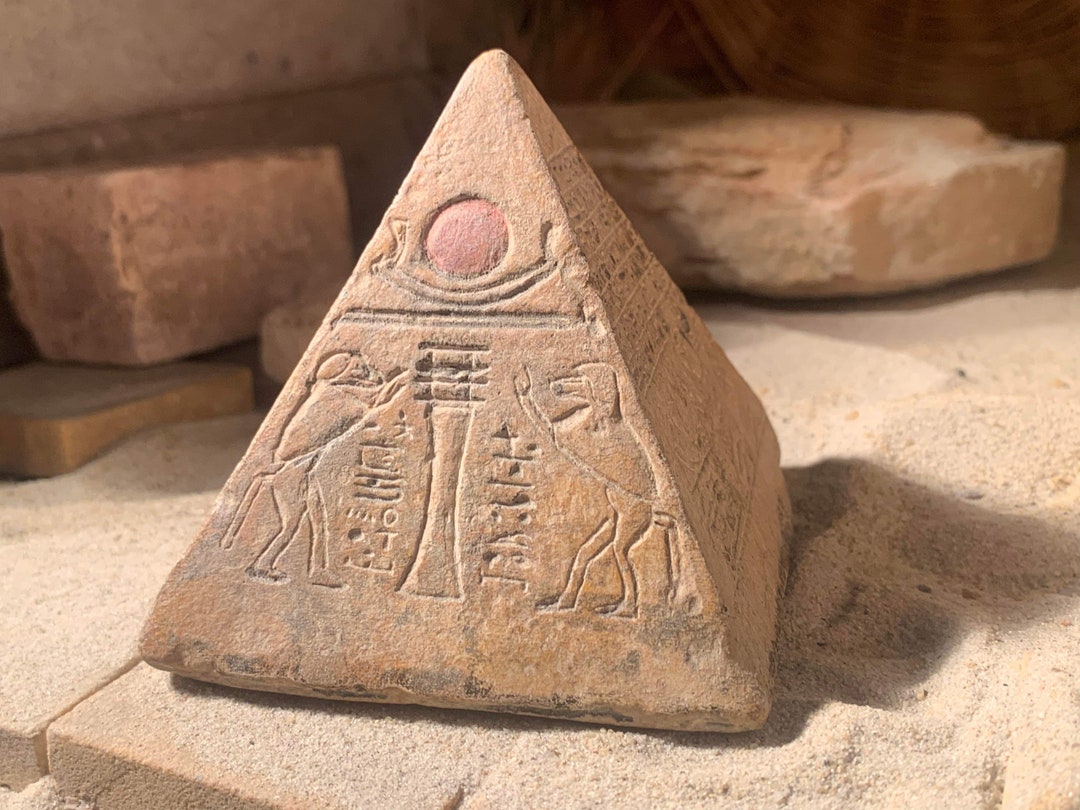 Egyptian Pyramid / Capstone Museum Replica - Featuring Thoth & the Boat ...