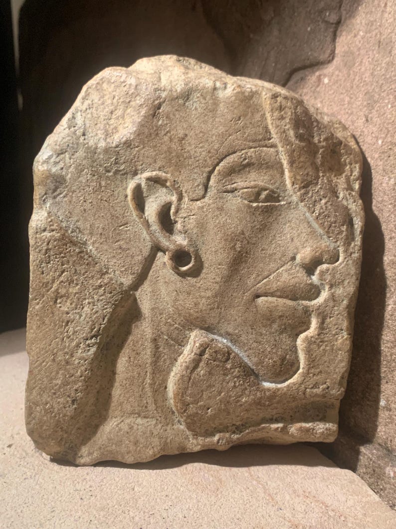 Egyptian Art / Sculpture - Akhenaten Relief Carving Replica. Ancient ...