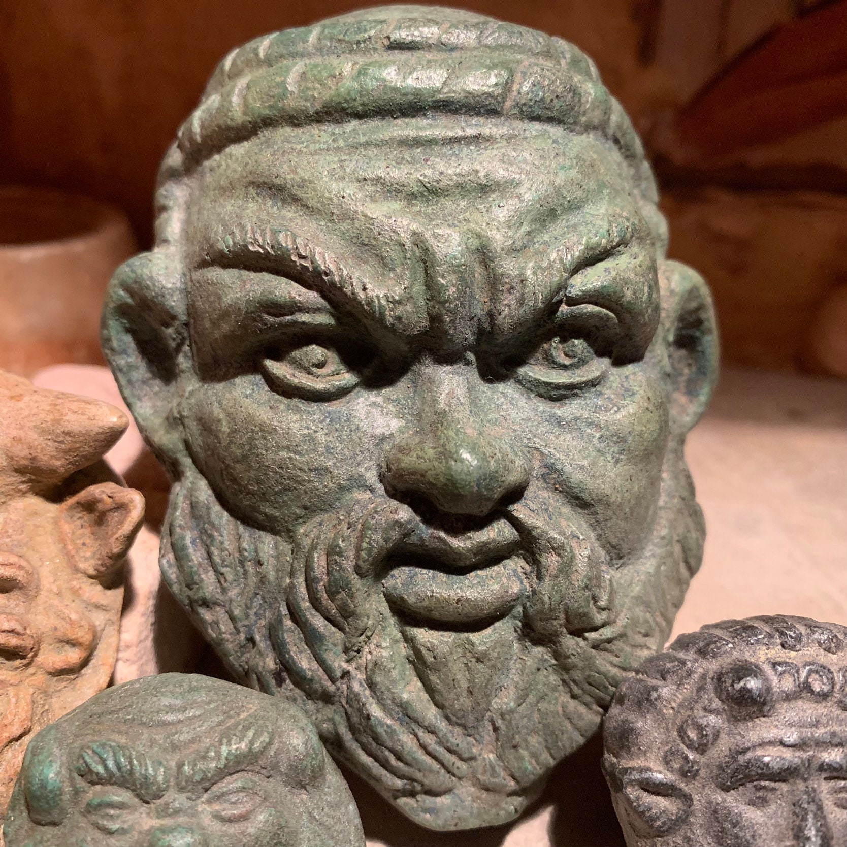 Satyr trio Achelous - Etruscan / Greek / Sculpture Statue set - Museum ...